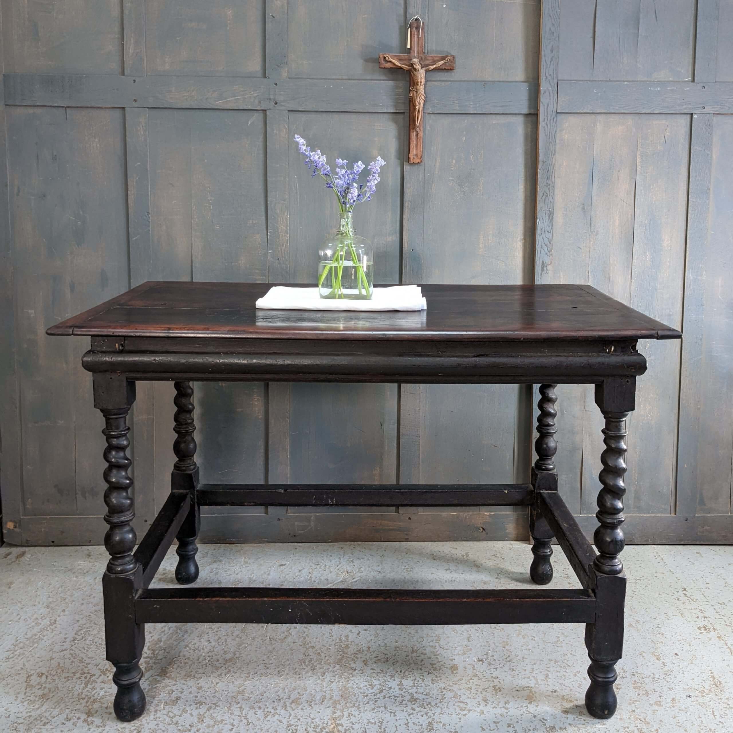 17th Century Antique Dark Oak Altar Table (SOLD) - Antique Church ...