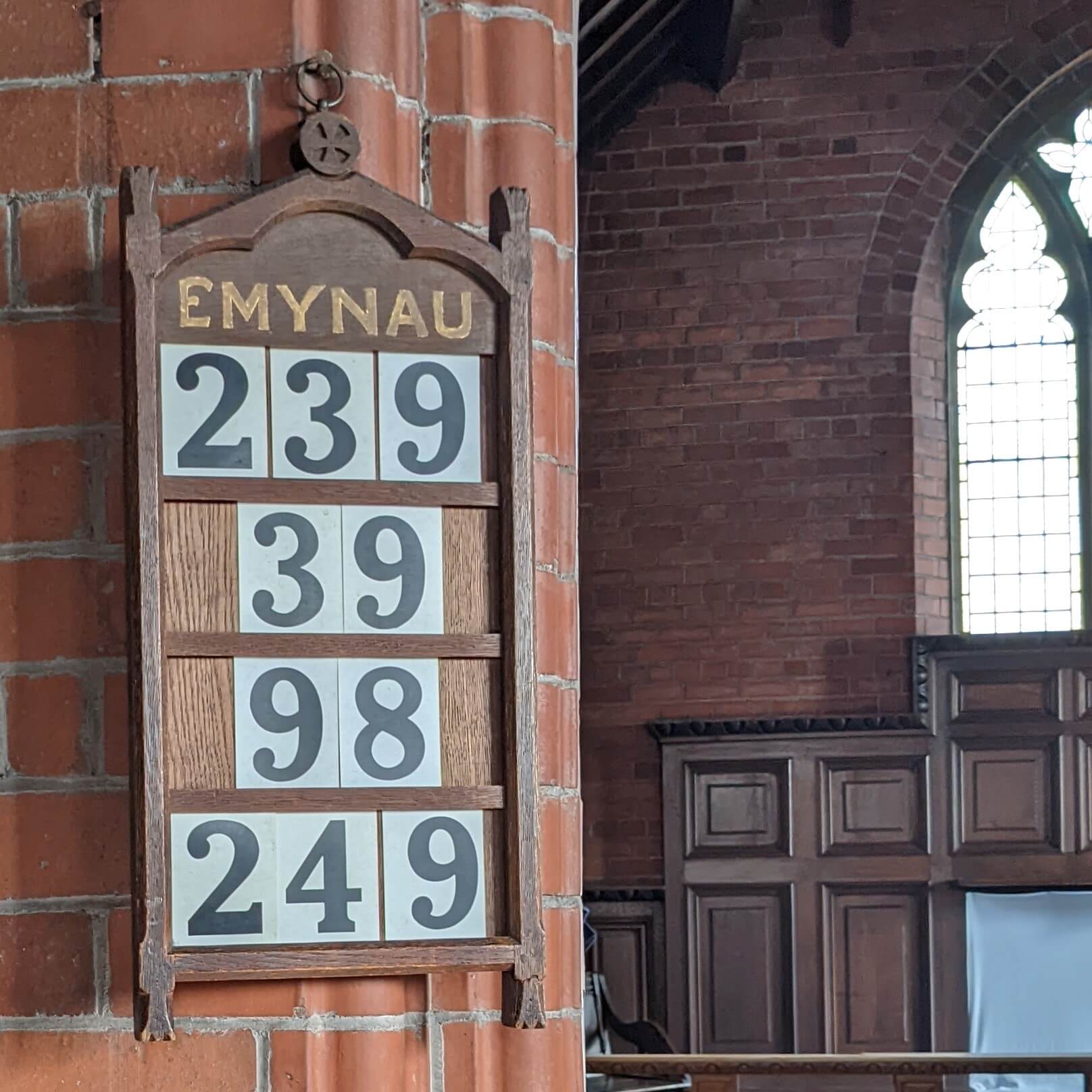 1896 Oak Welsh Hymn Board 'EMYNAU' with Numbers (SOLD) - Antique Church ...