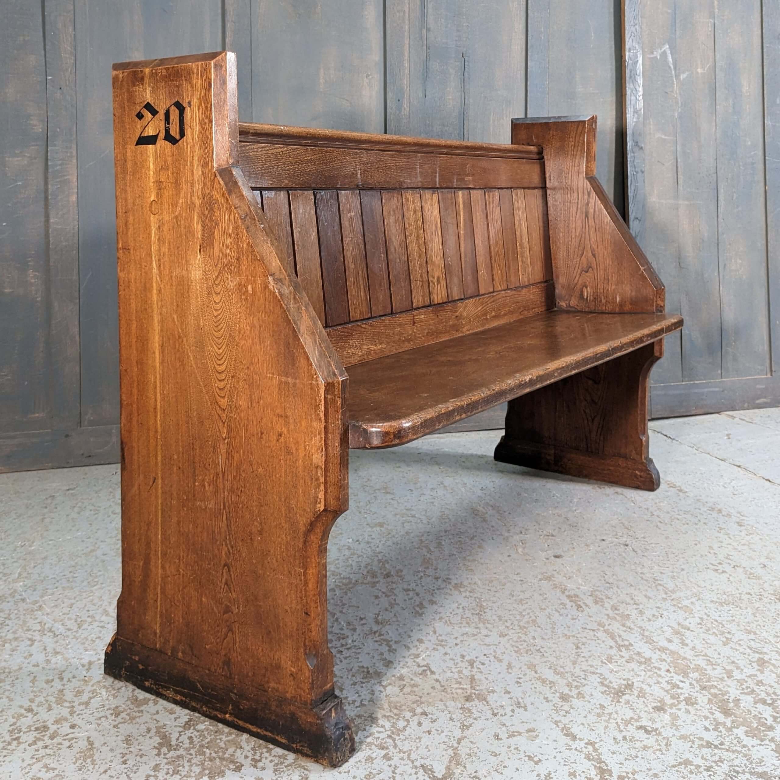 Antique Canadian Oak Church Chapel Pew Bench from St James Ealing (SOLD ...
