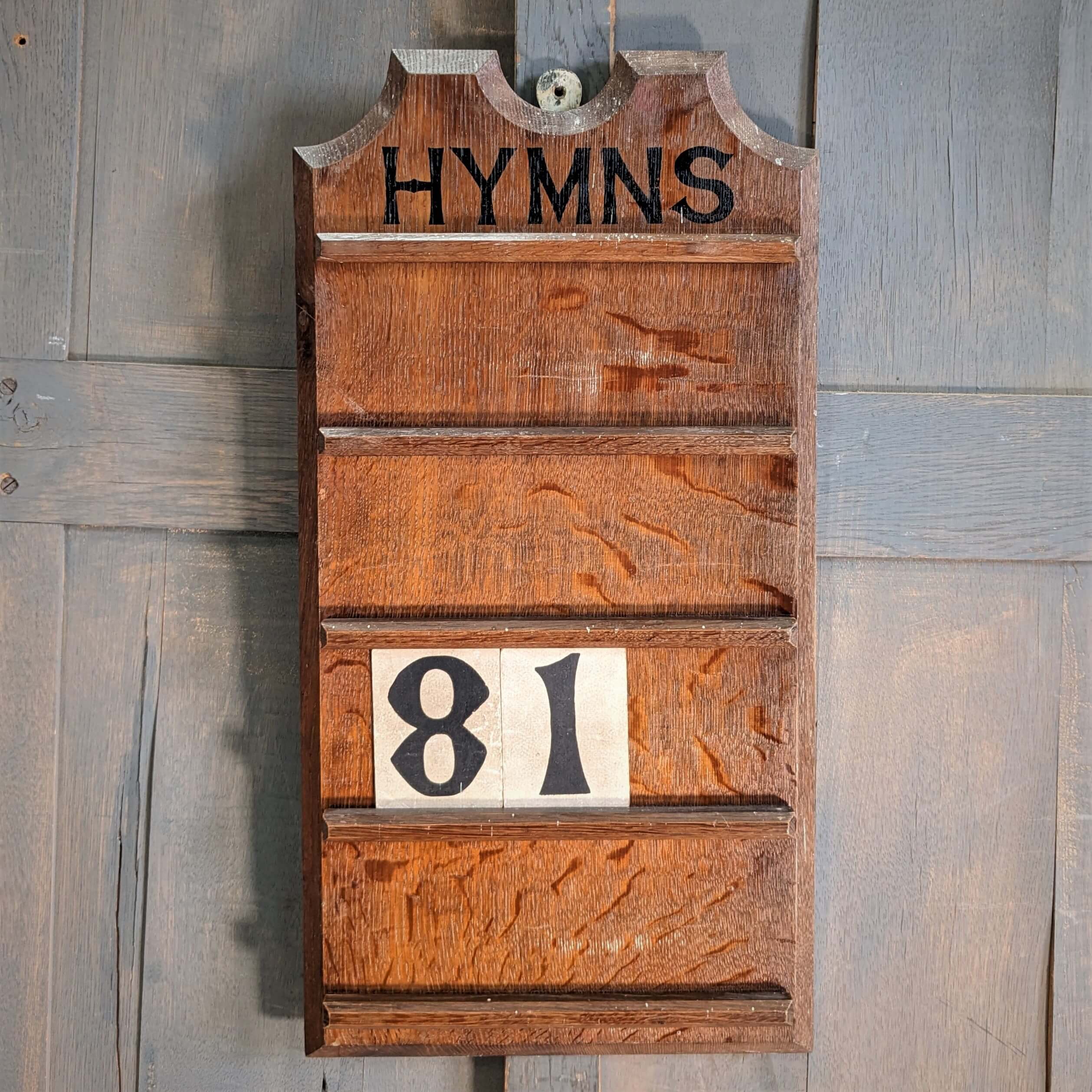 Antique Four Hymn Oak Welsh Hymn Board from Maerdy (SOLD) - Antique ...