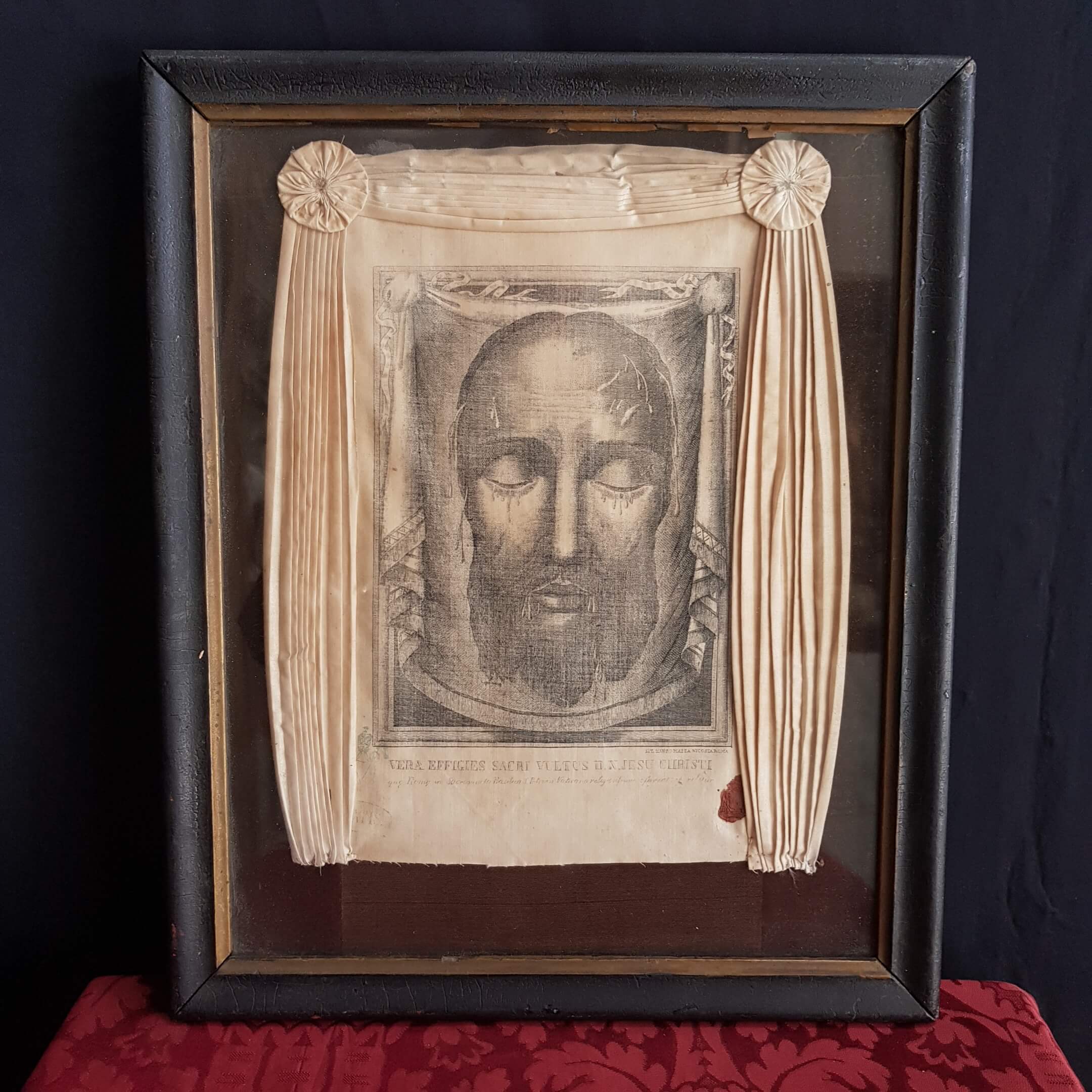 Antique Linen ‘Shroud’ Print of the Dead Christs Face (SOLD) - Antique ...