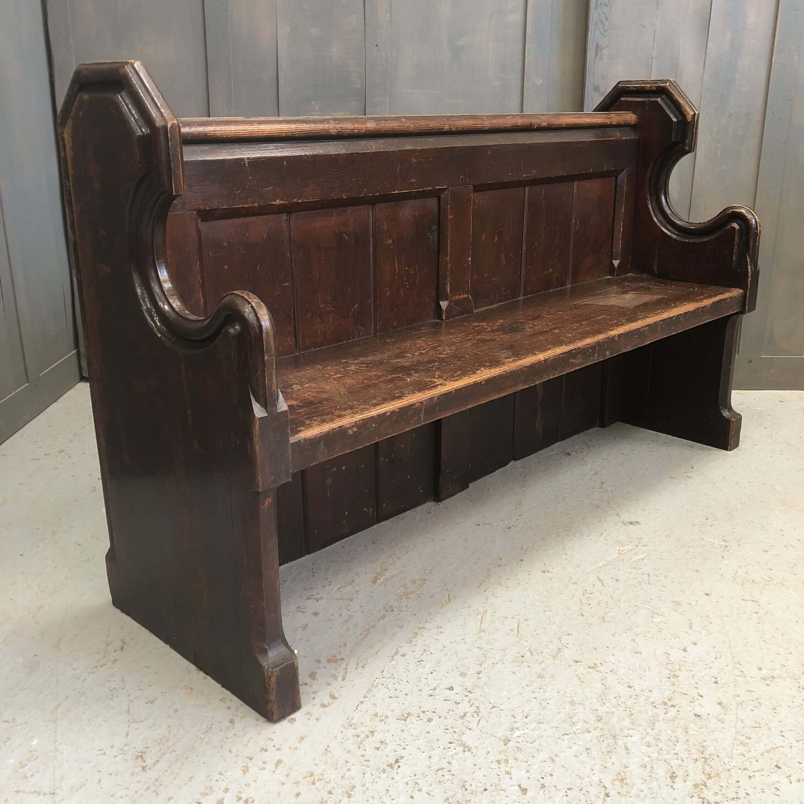 Antique Victorian Church Chapel Pew with Fully Panelled Back (SOLD ...