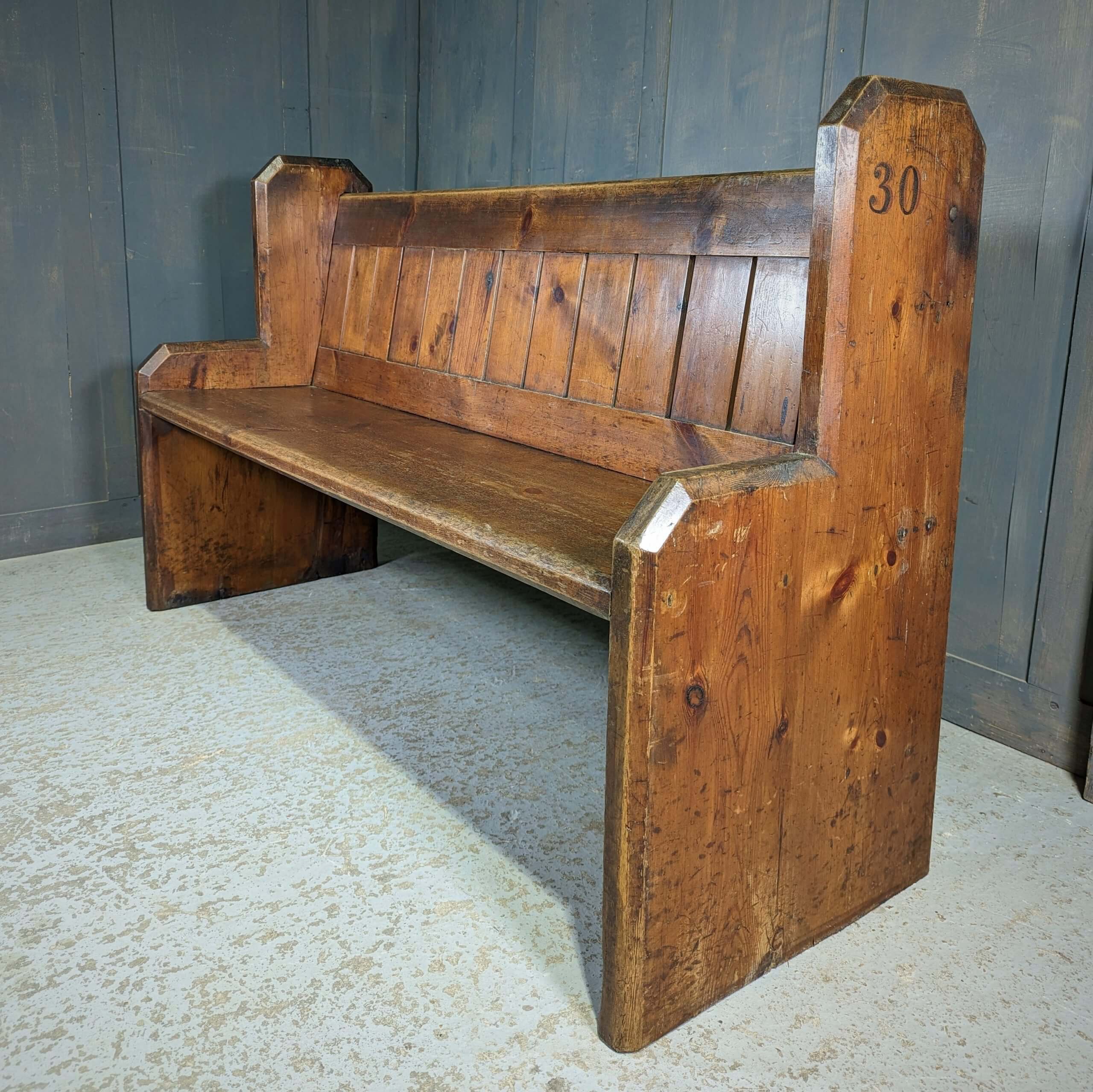 Barn Find Antique Pine Church Chapel Pews Benches from Christchurch ...
