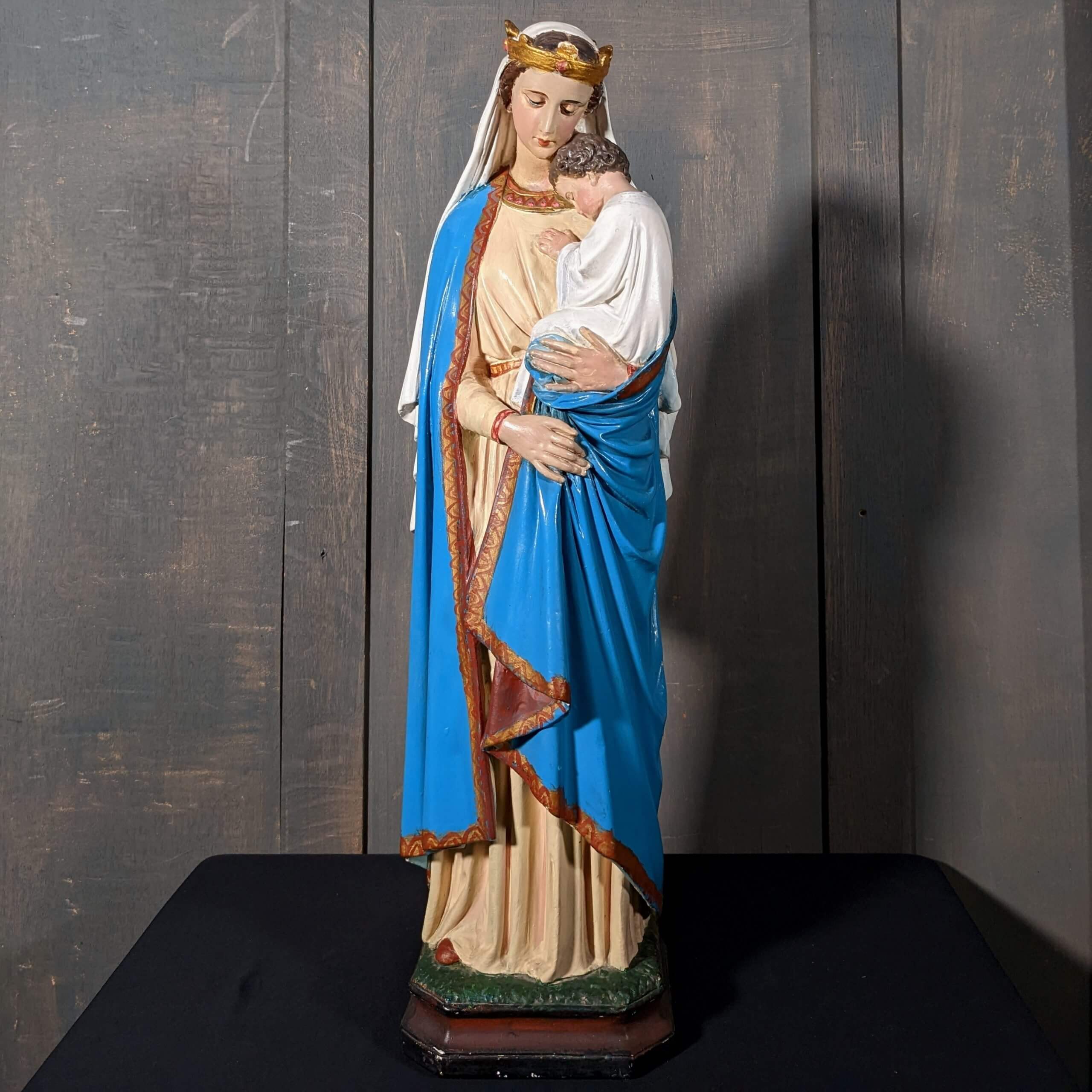 Beautiful Our Lady & Child Antique English Religious Statue (SOLD ...