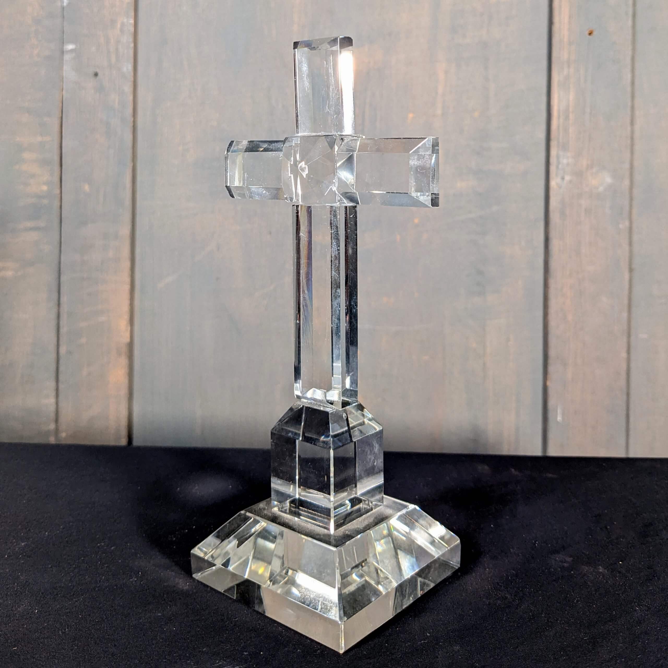 Contemporary Crystal Glass Cross from a Convent (SOLD) - Antique Church ...