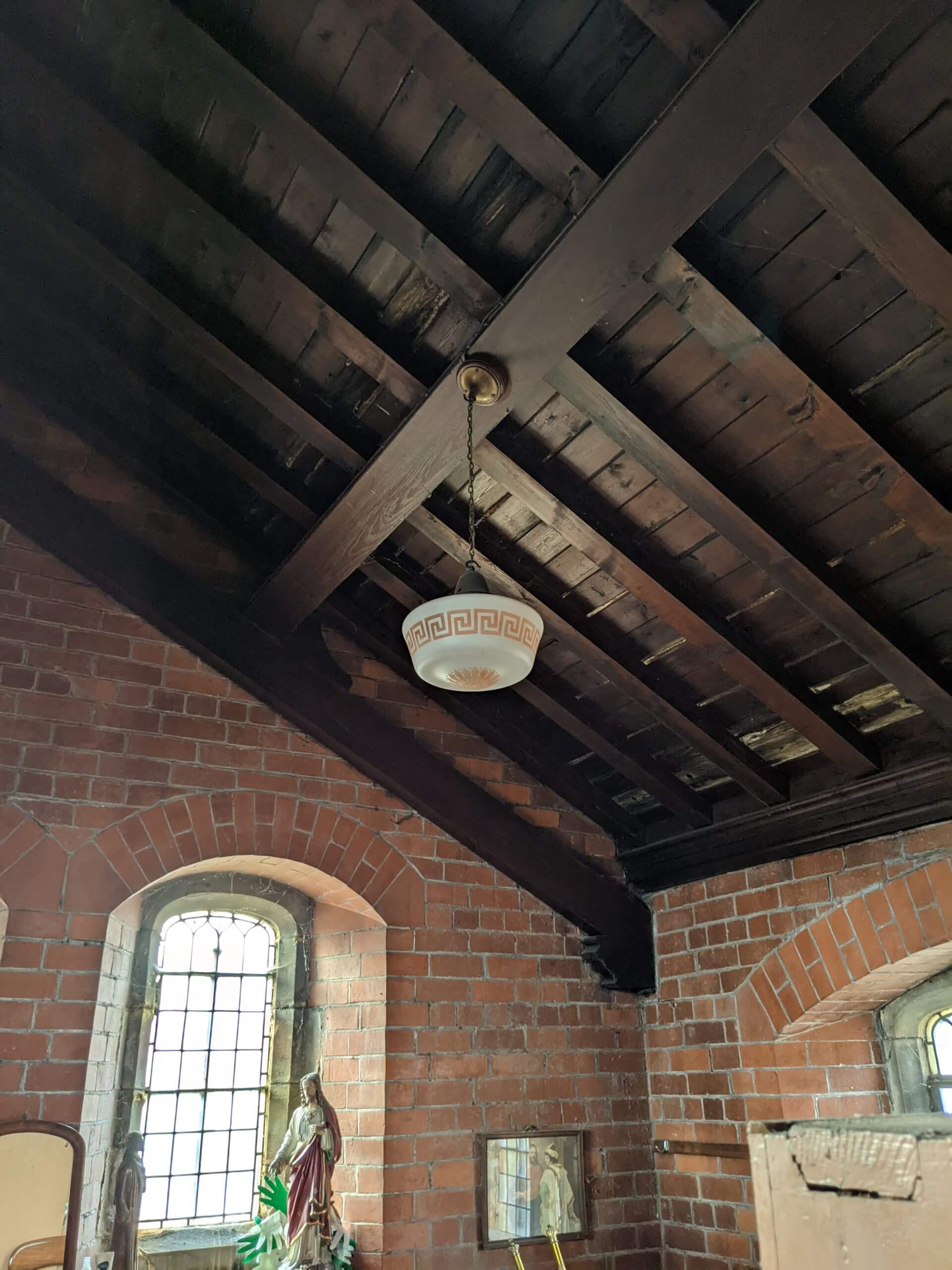 Early 20th Century Opaline Church Lights with Greco Roman Design ...