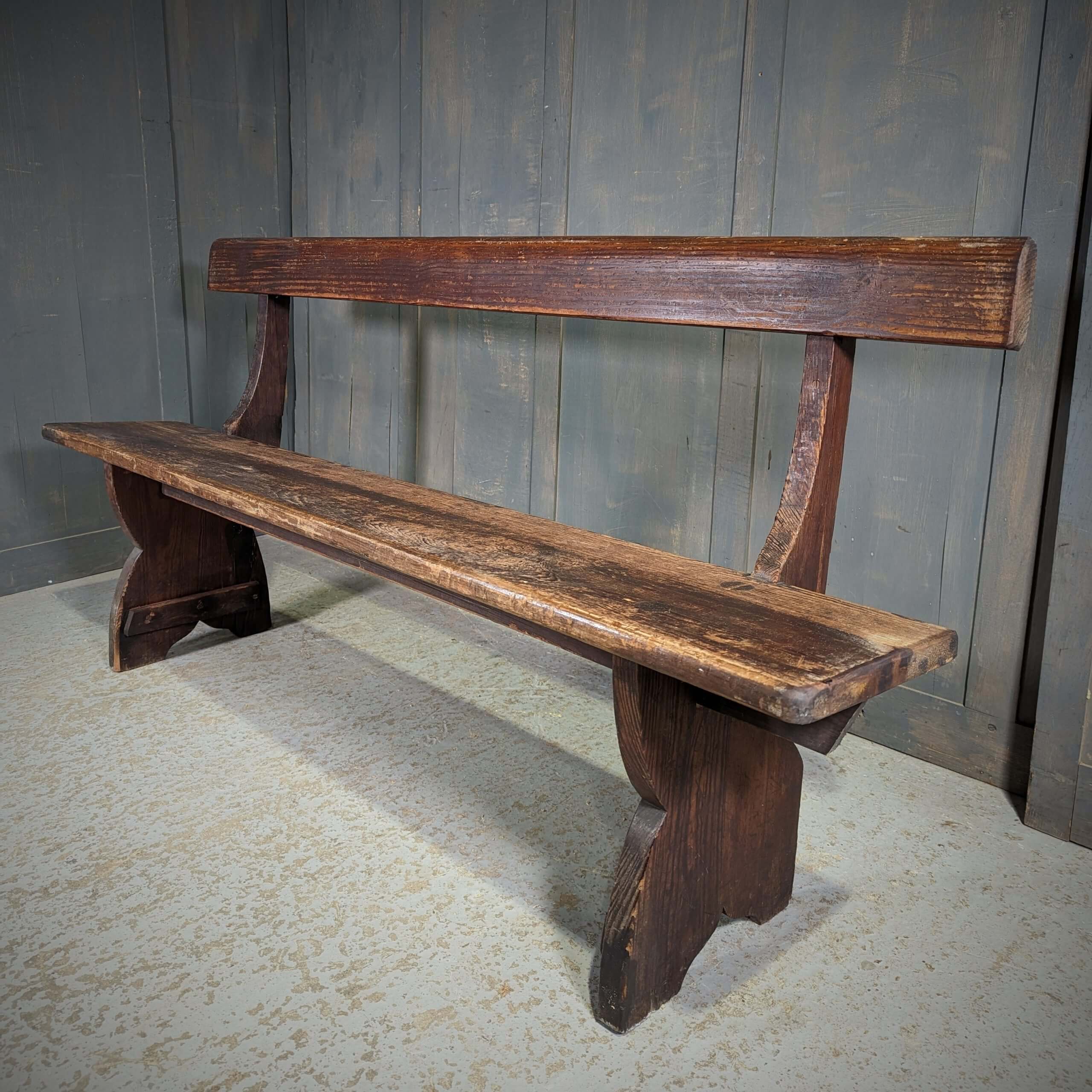 Fenny Compton Church Hall Open Back Antique Bench (SOLD) - Antique ...