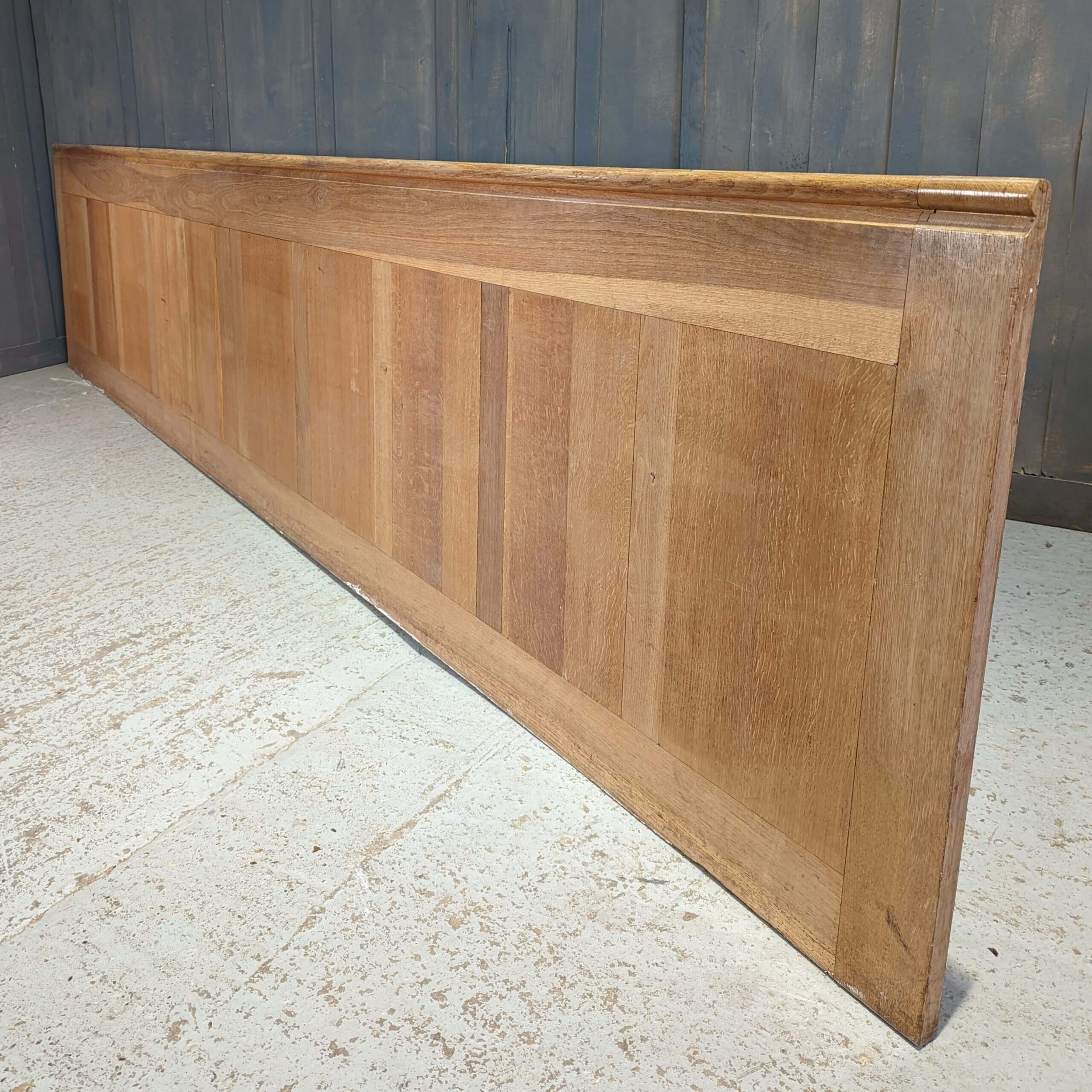 Handsome Near 8m Run of 1950's Pale Oak Dado Height Fronts Panels ...