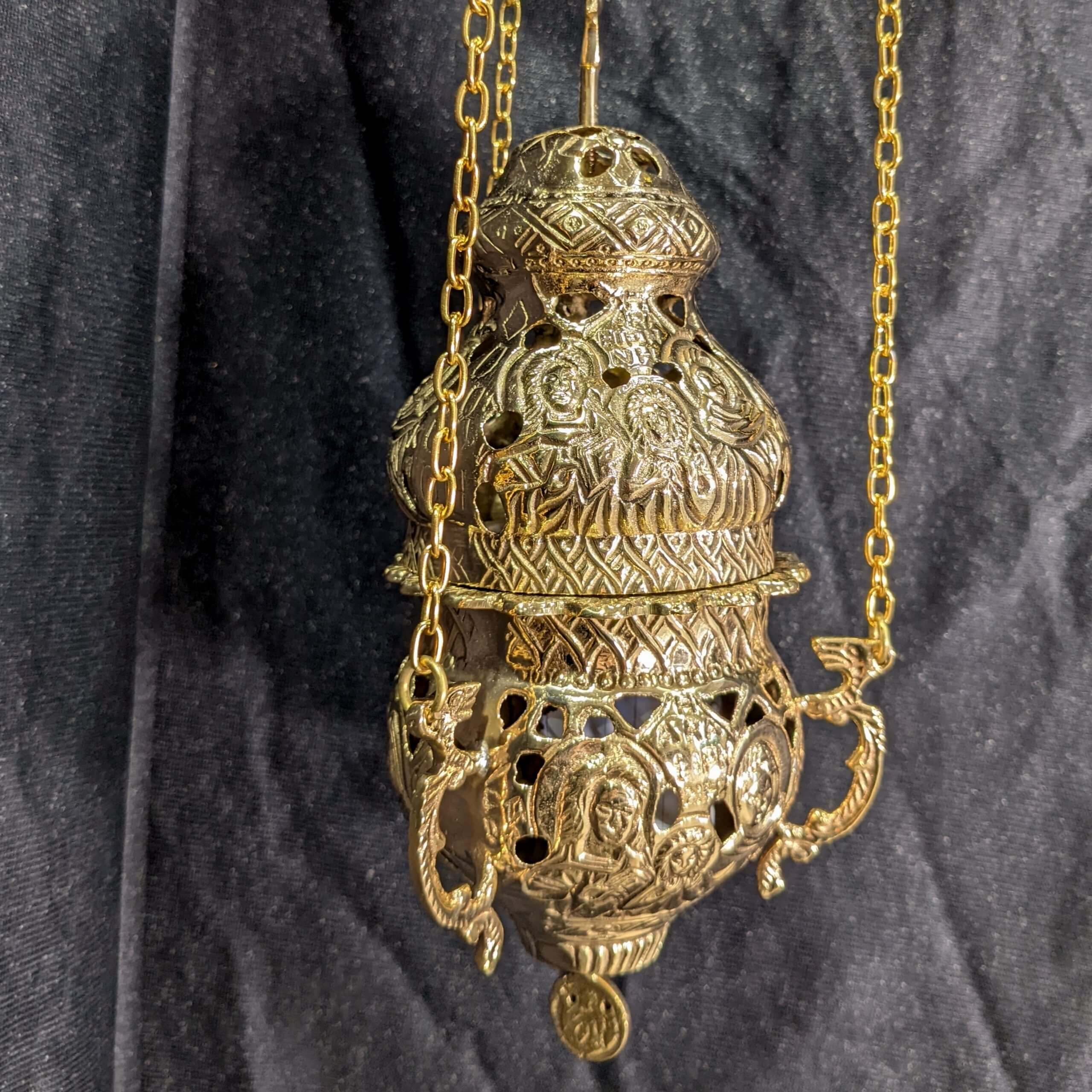 Heavy Ancient Coptic Style Holy Family Censer Thurible Incense Burner ...