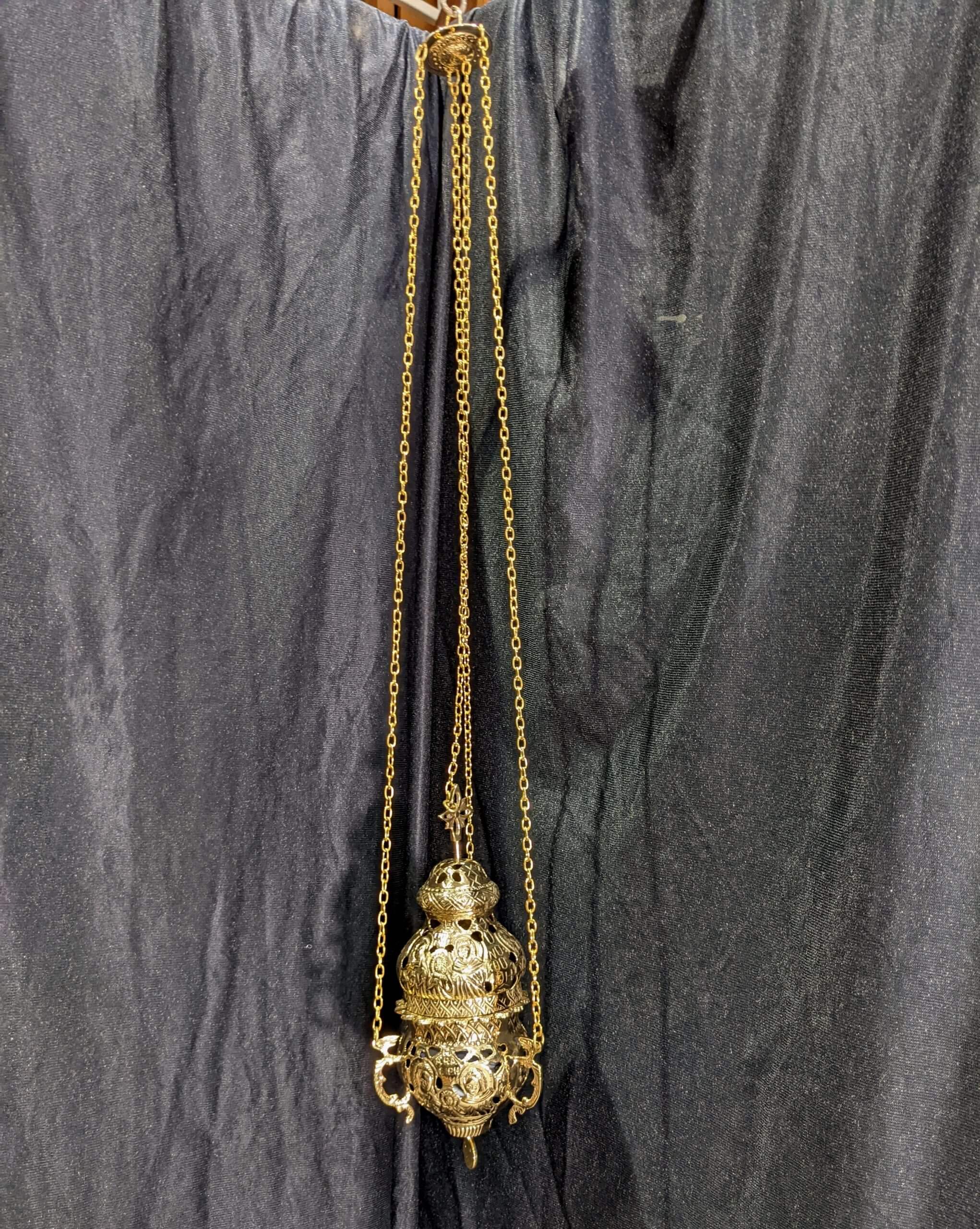 Heavy Ancient Coptic Style Holy Family Censer Thurible Incense Burner ...