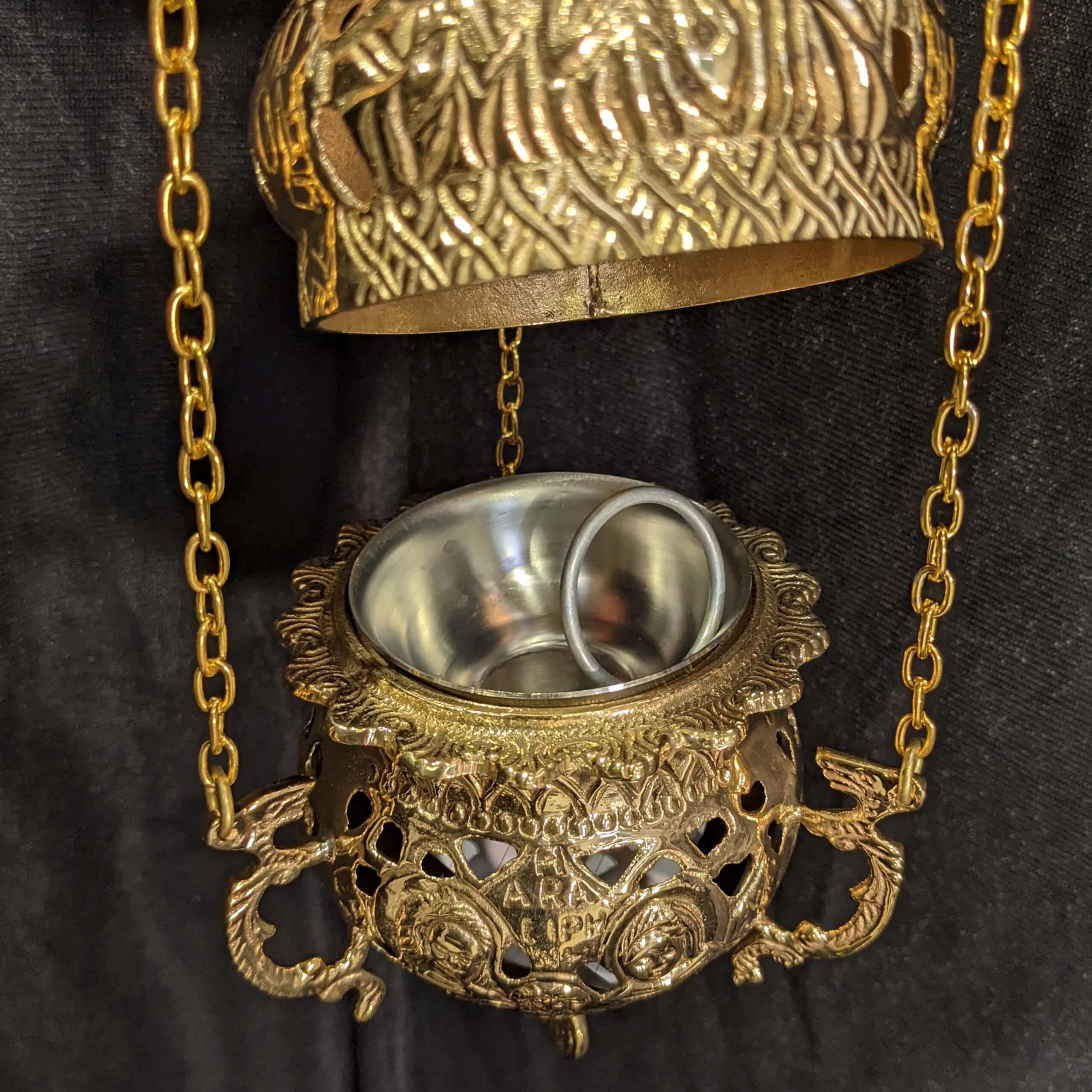 Heavy Ancient Coptic Style Holy Family Censer Thurible Incense Burner ...