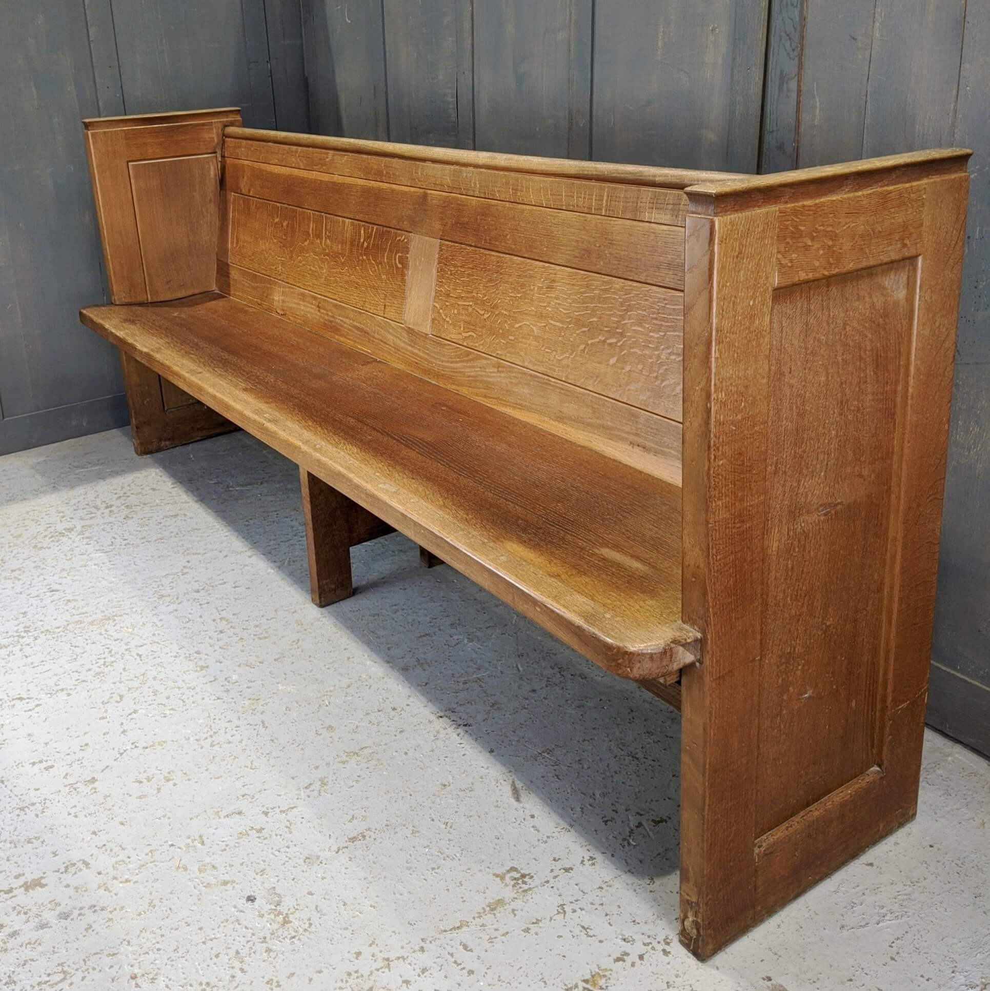 Heavy Solid Oak 1950's Church Chapel Pews Benches from a large Woking ...