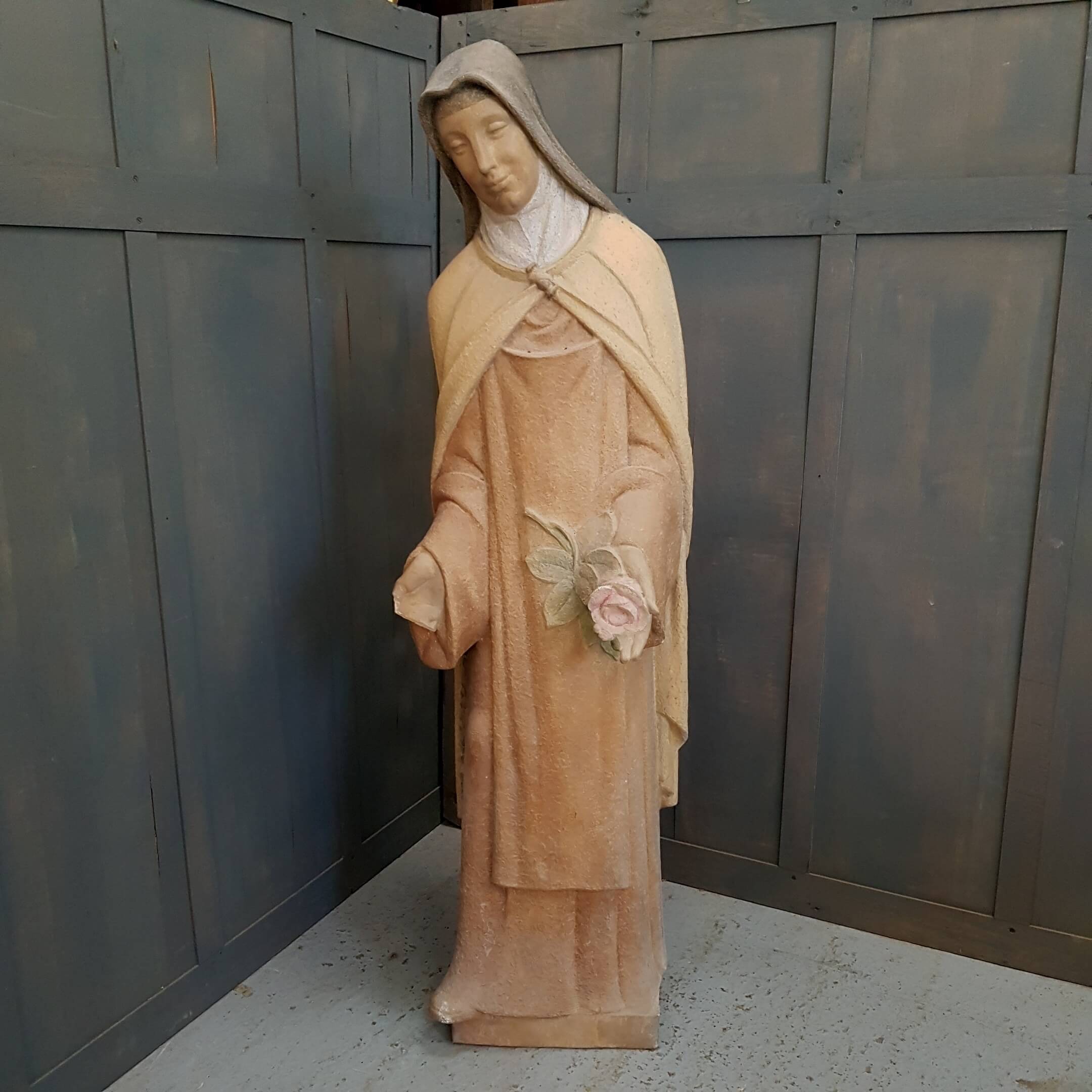 Important Larger than Life Statue in Coade Stone of St Teresa of the ...