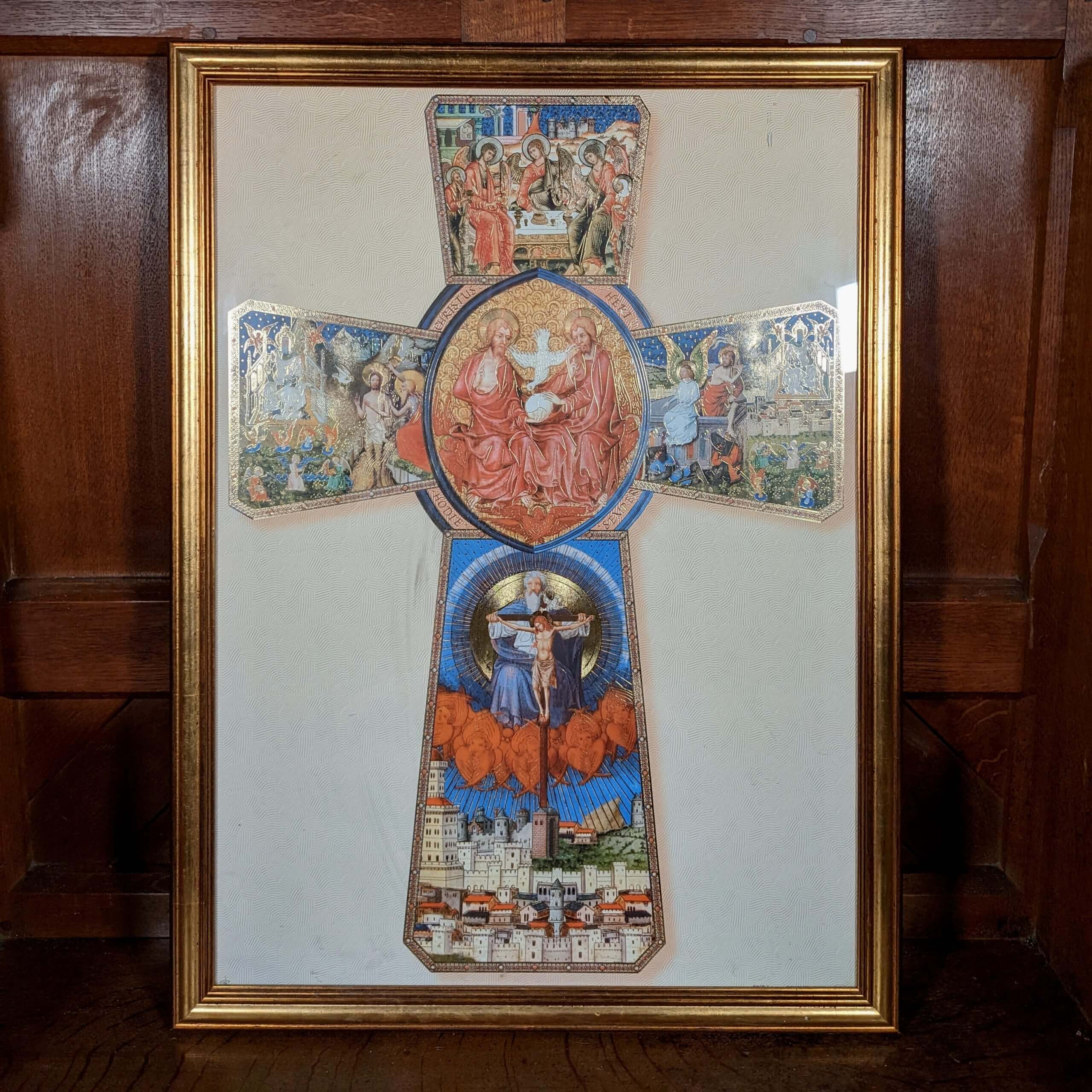 Large Framed Italian Jubilee Trinity Cross Lithograph (SOLD) - Antique ...
