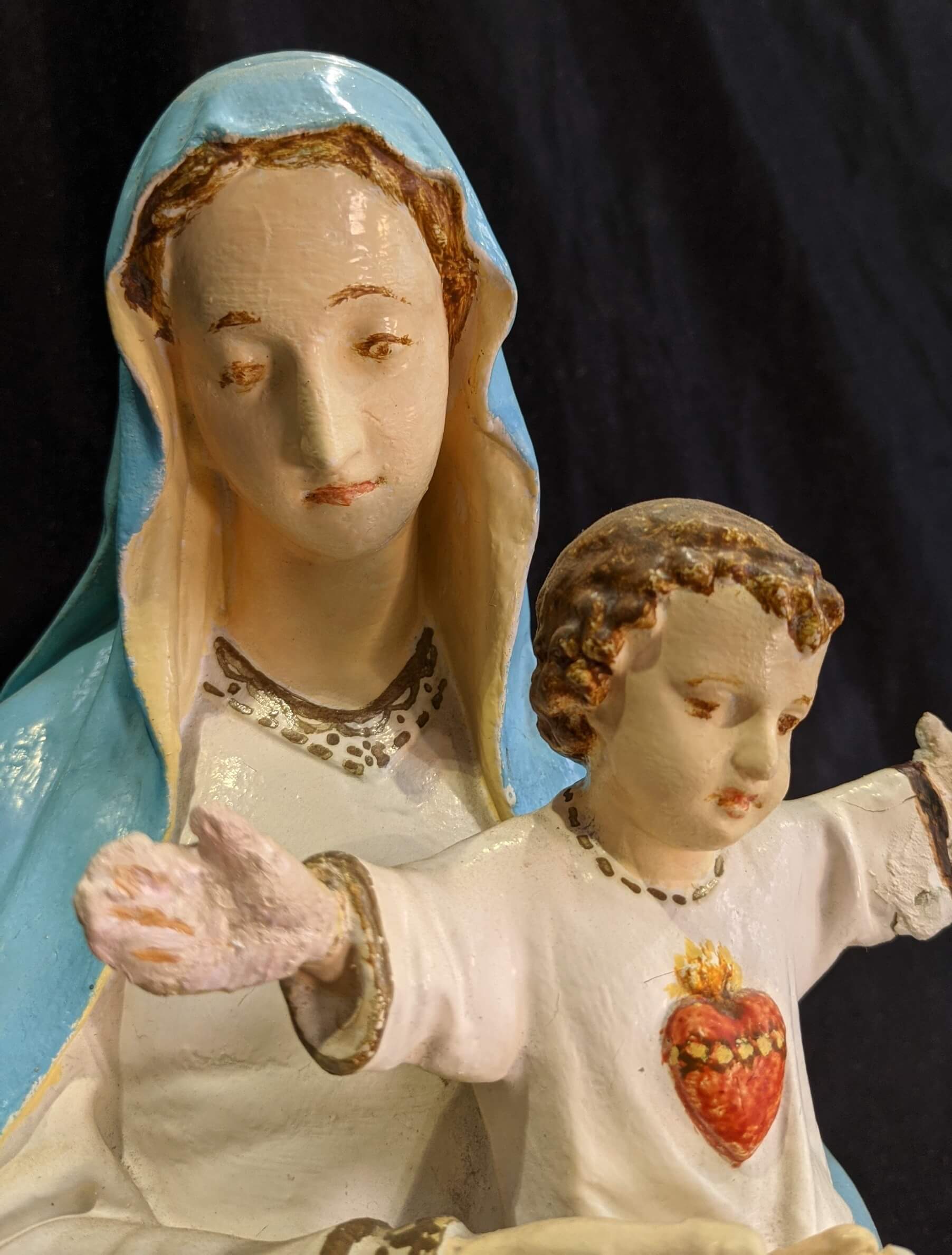Large Medium Vintage English Religious Statue of The Madonna The ...