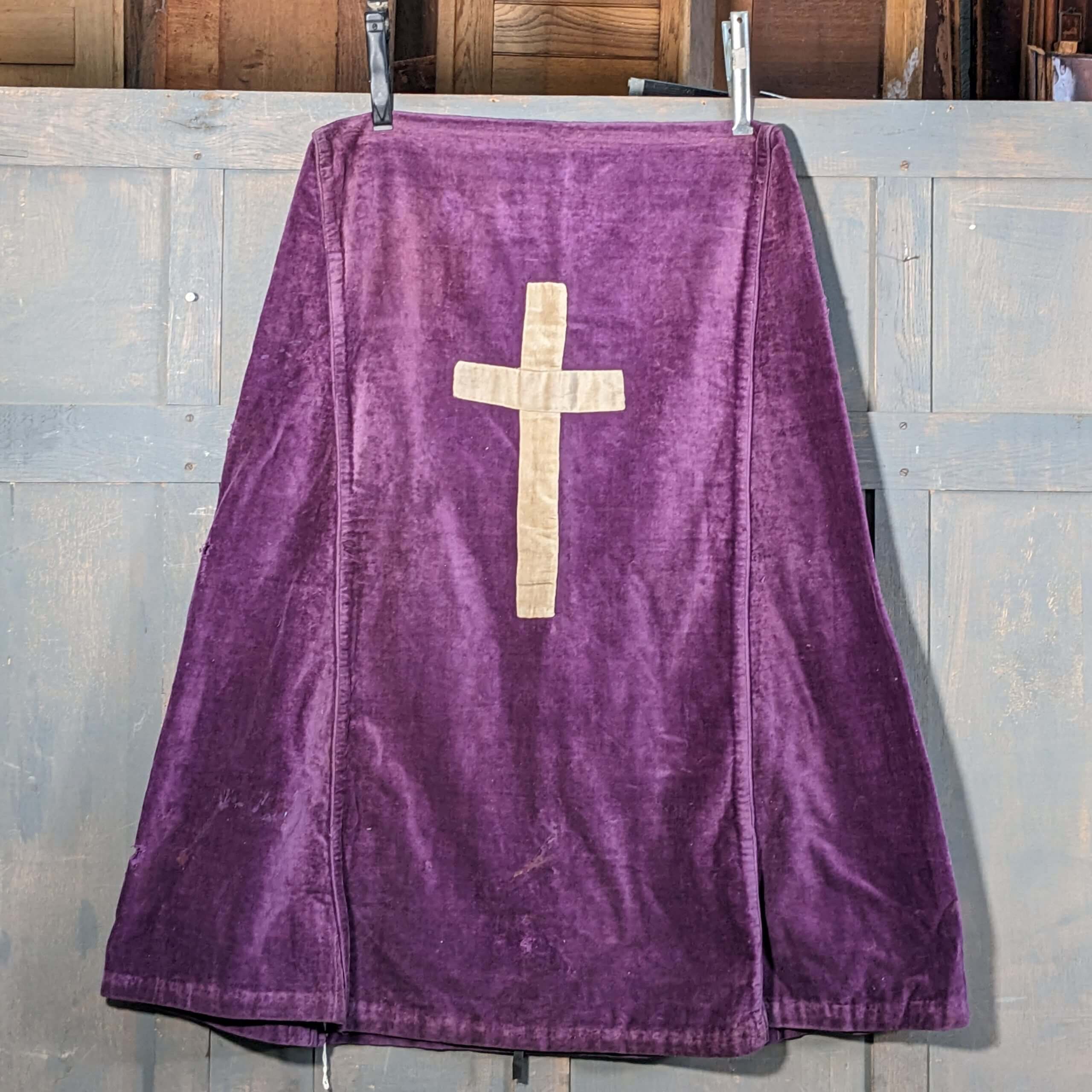 Large Purple Velvet Statue Cover for Lent with Cross (SOLD) - Antique ...