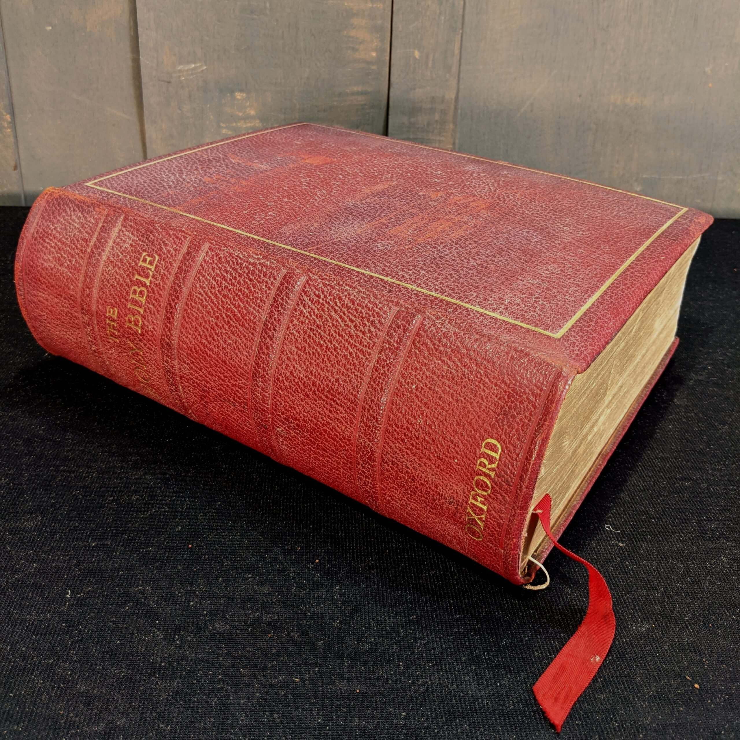Large Red Leather Bound Church Lectern Oxford Bible (SOLD) - Antique ...