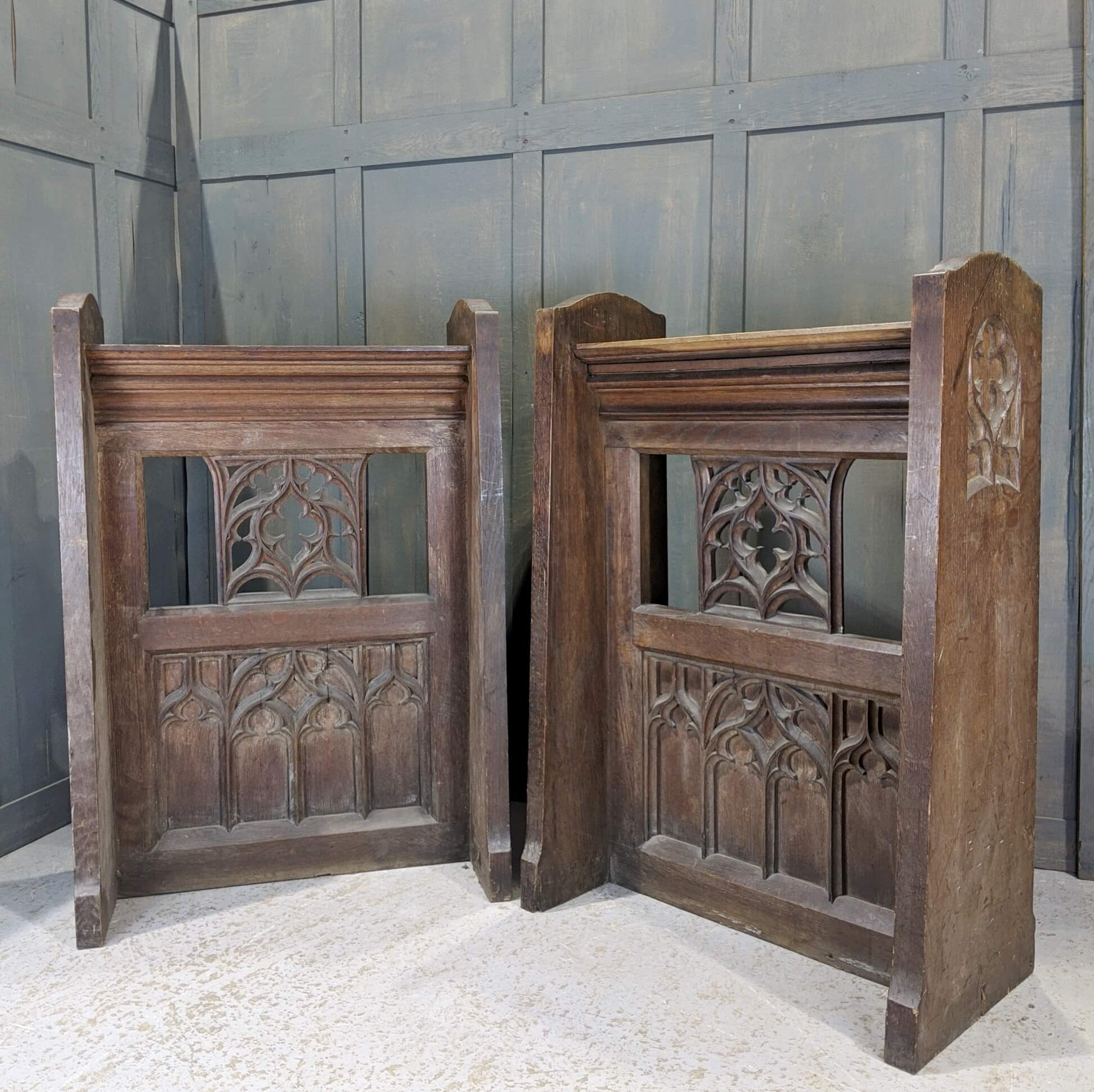 Large Vintage Gothic Oak Reading Desks Lecterns Ambos from St Matthews ...