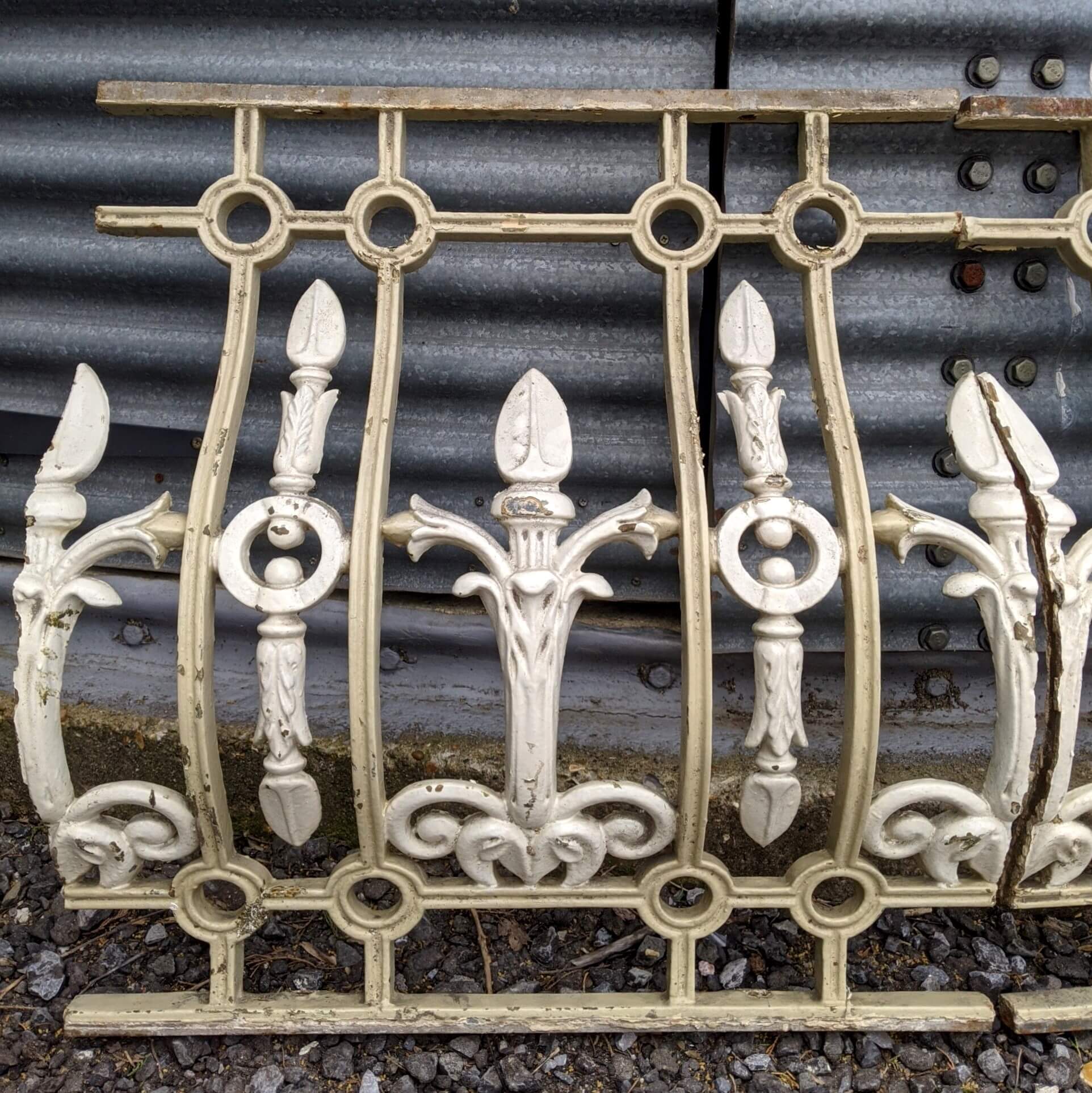 Long Run of Decorative Victorian Cast Iron Balcony Frontage Panelling ...