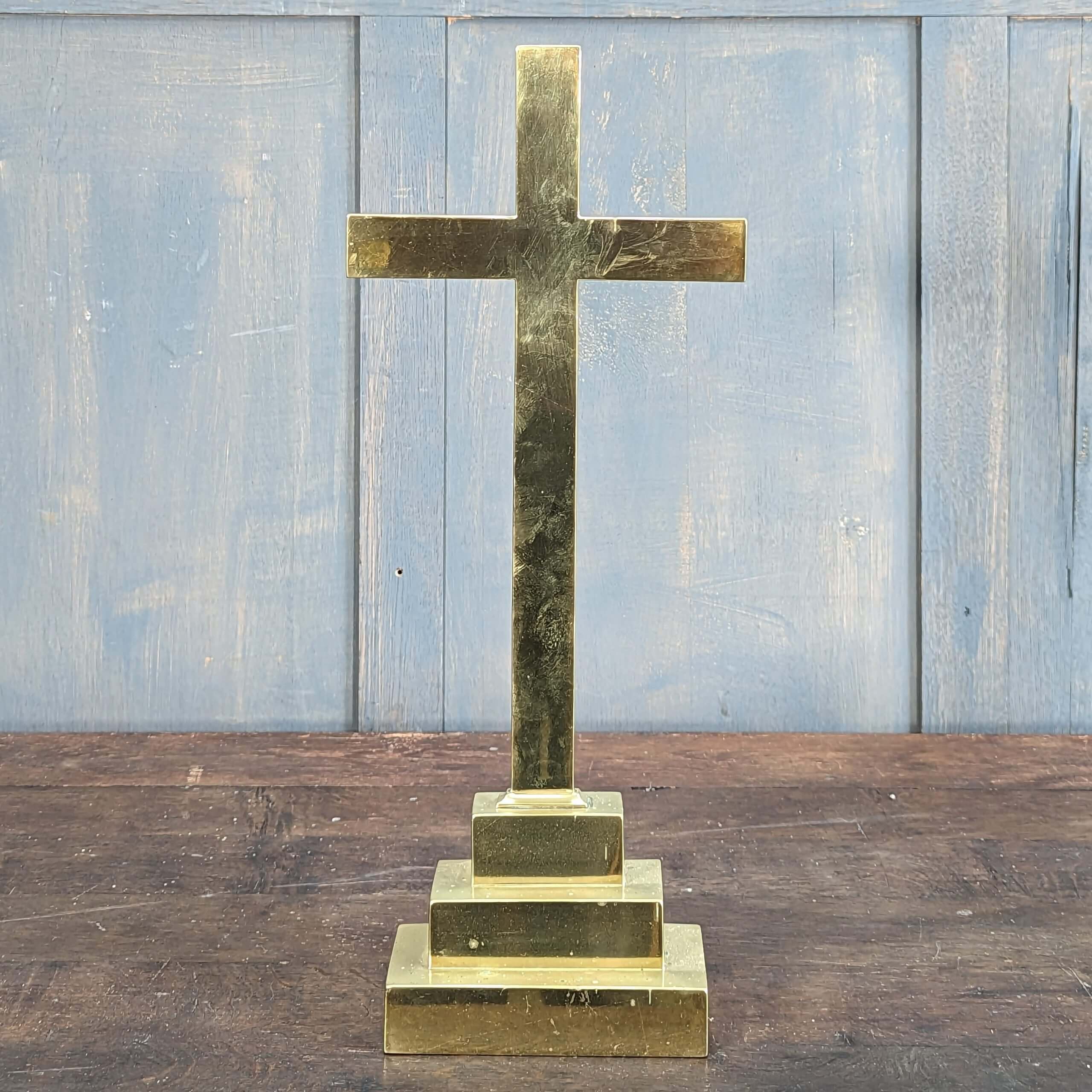 Medium Size Brass Altar Cross from St Catherine's Maerdy (SOLD ...