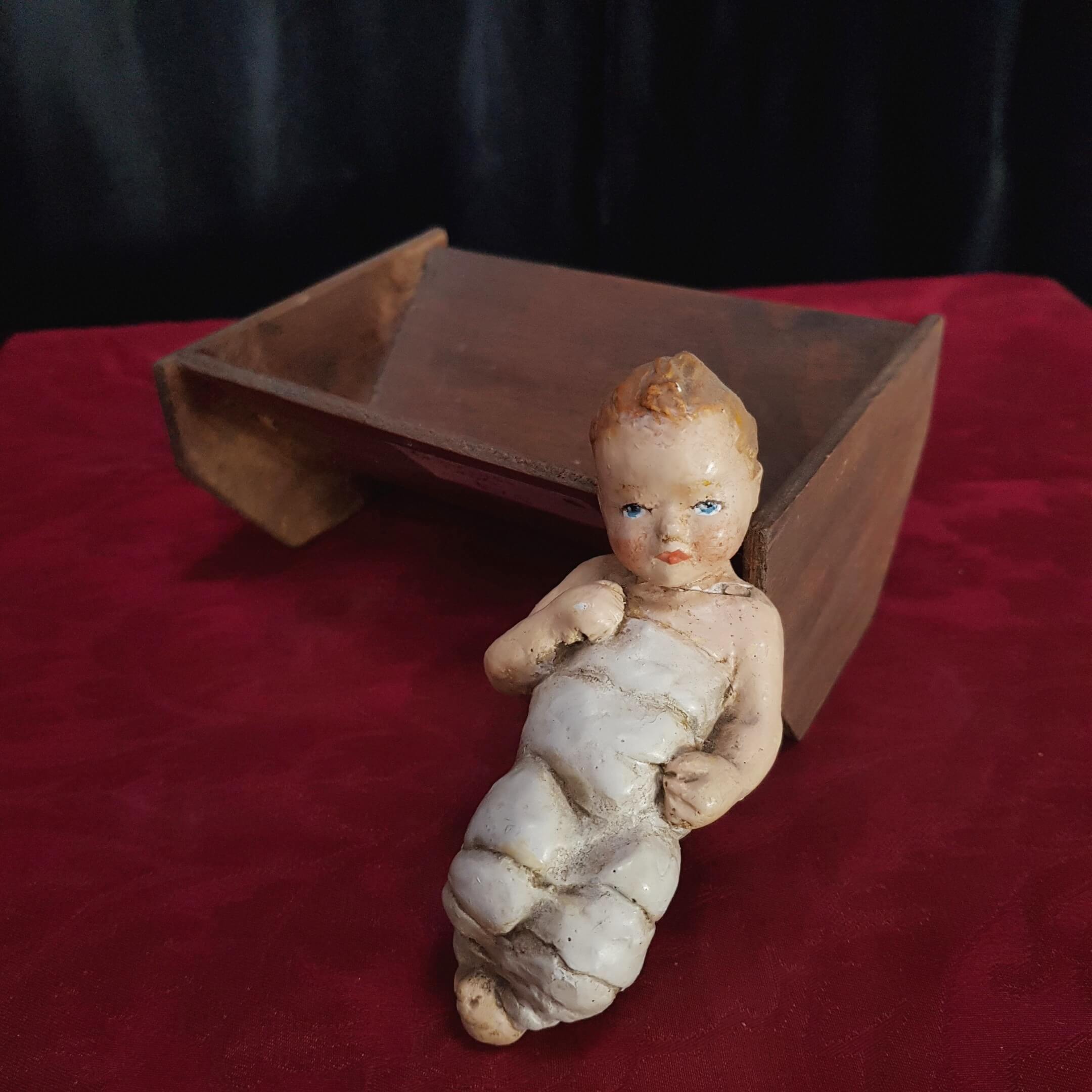 Nativity Crib Infant Jesus Bambino Complete with Crib (SOLD) - Antique ...