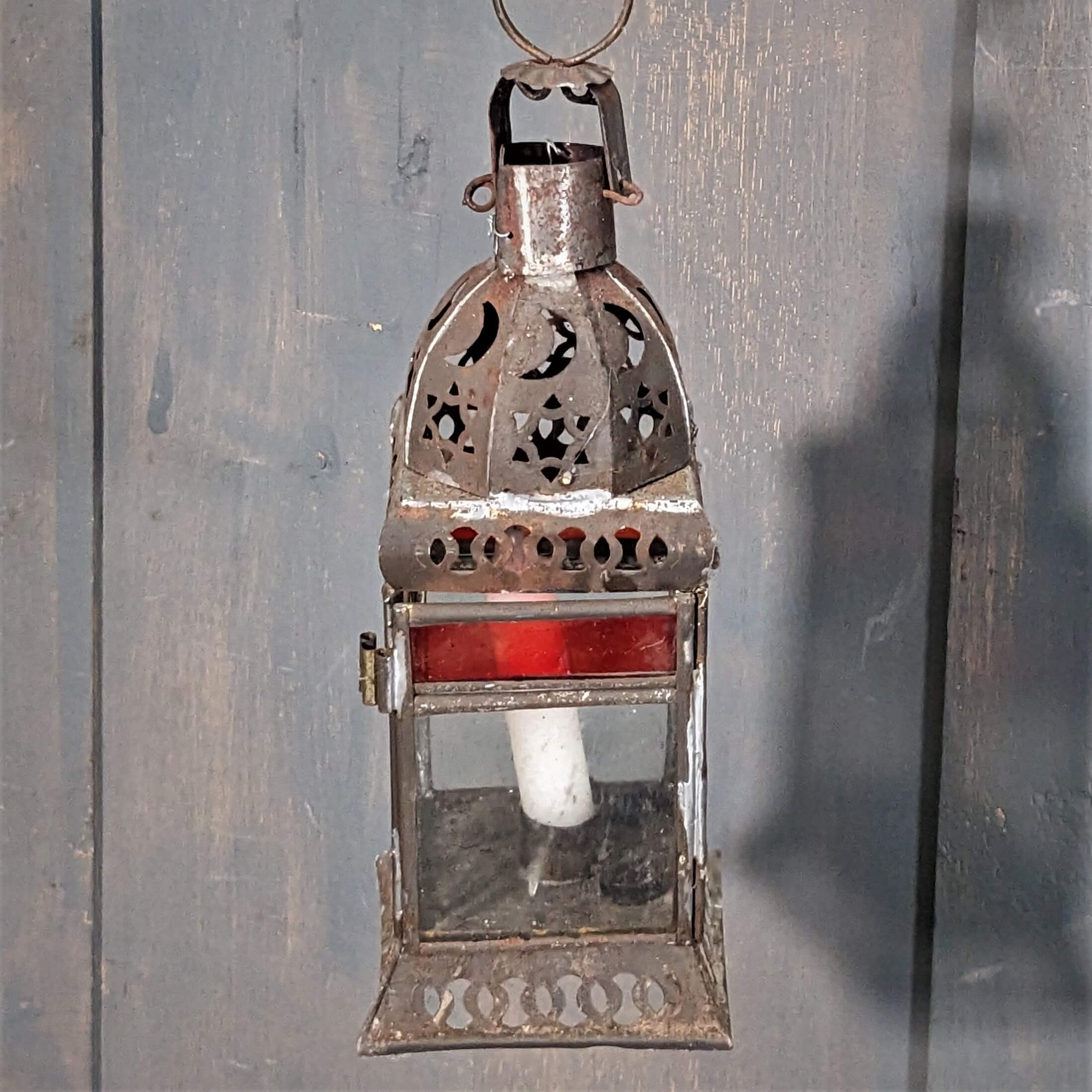 Nativity Style Byzantine Lantern on a Pole - Antique Church Furnishings
