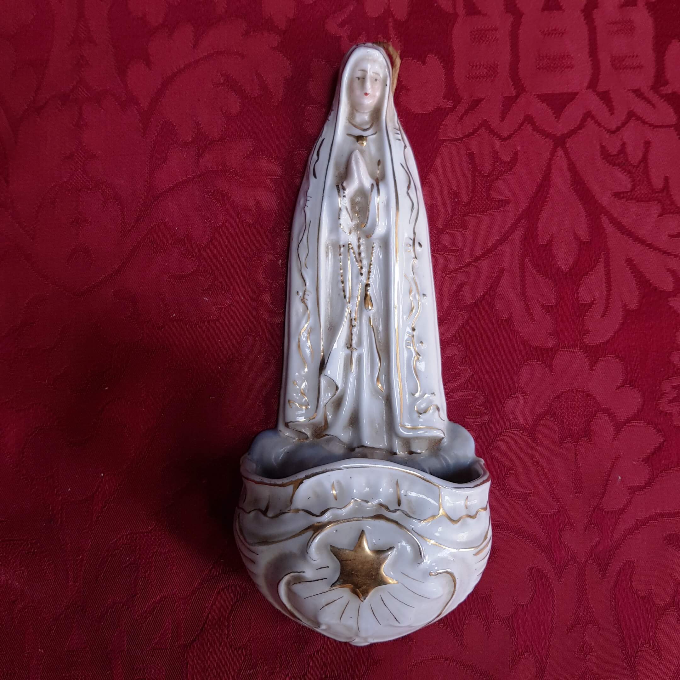 Our Lady Porcelain Holy Water Stoop Piscina (SOLD) - Antique Church ...