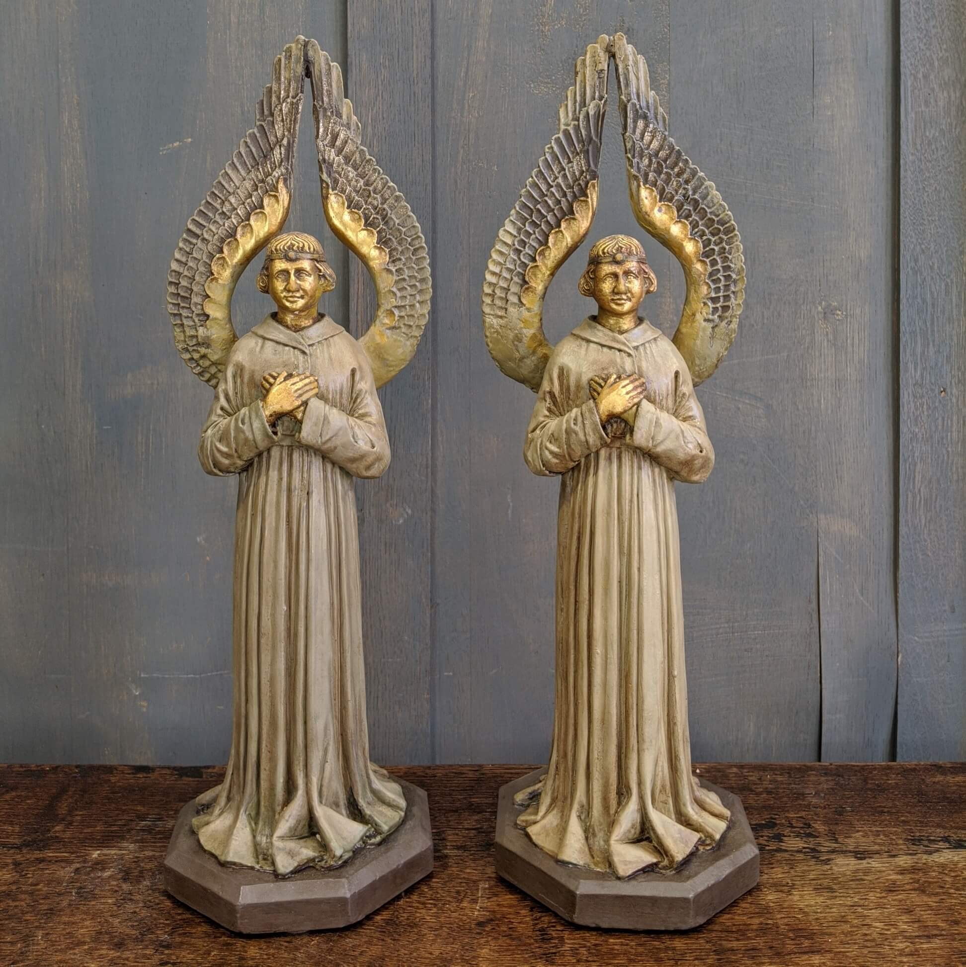 Pair of Rare 1930's Vintage Plaster of Paris Angels (SOLD) - Antique ...