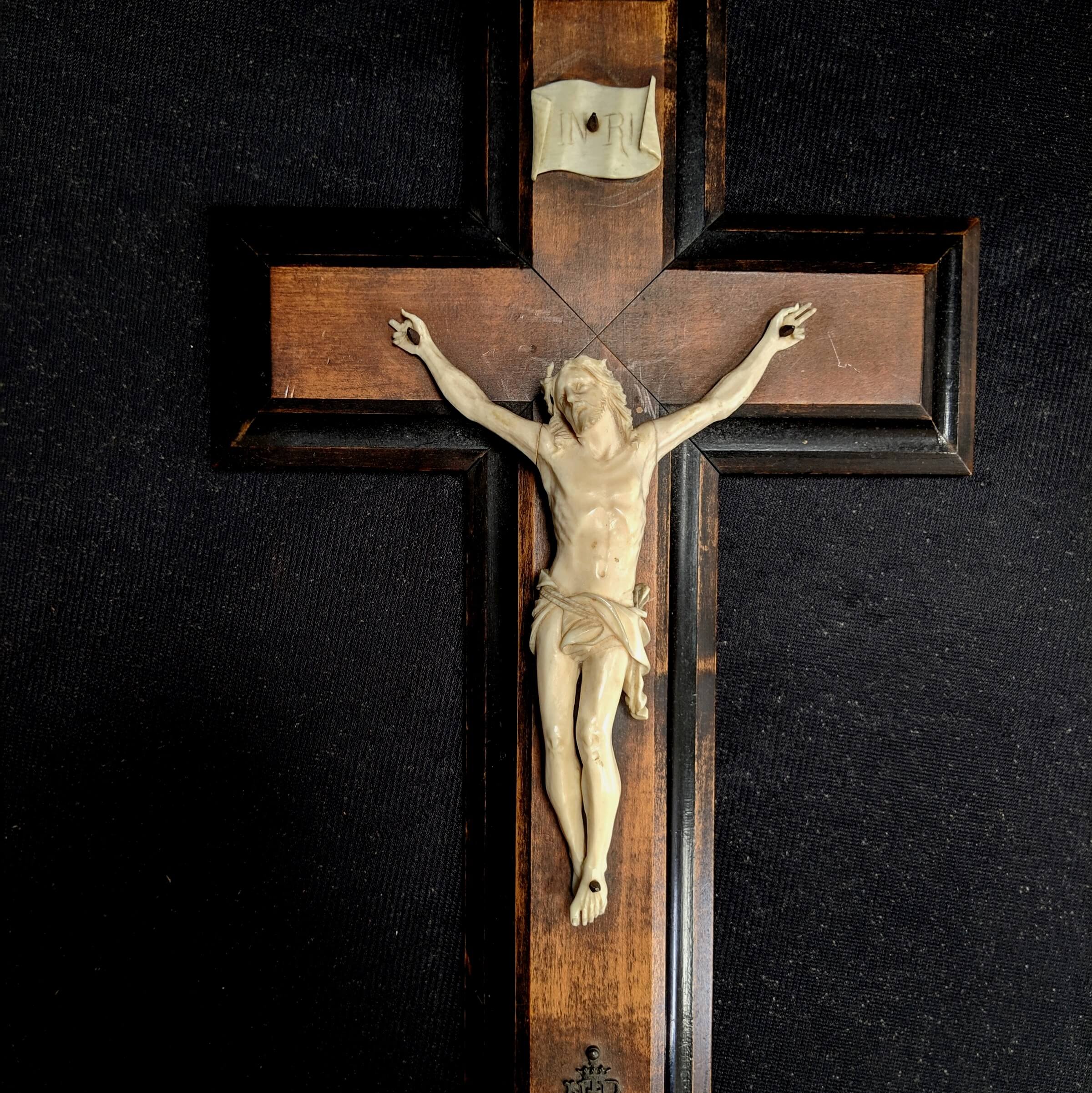 Property of Fr. Calloway - Antique Ivory Crucifix from Notre Dame (SOLD ...
