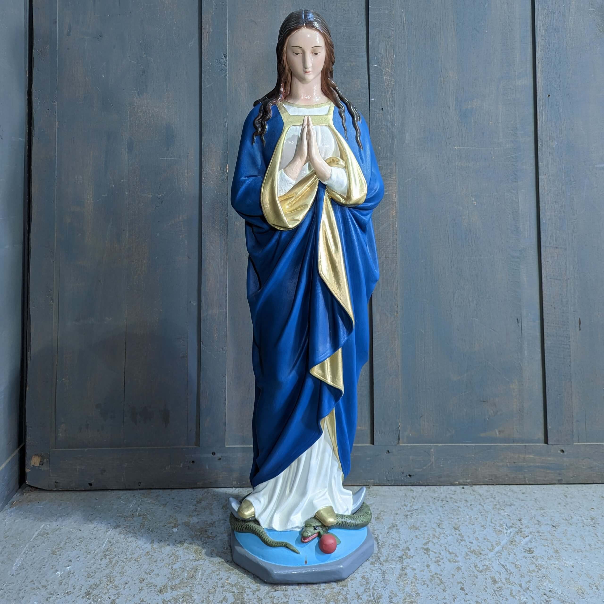 Religious Statue Blue & Gold Immaculate Conception Our Lady the BVM ...