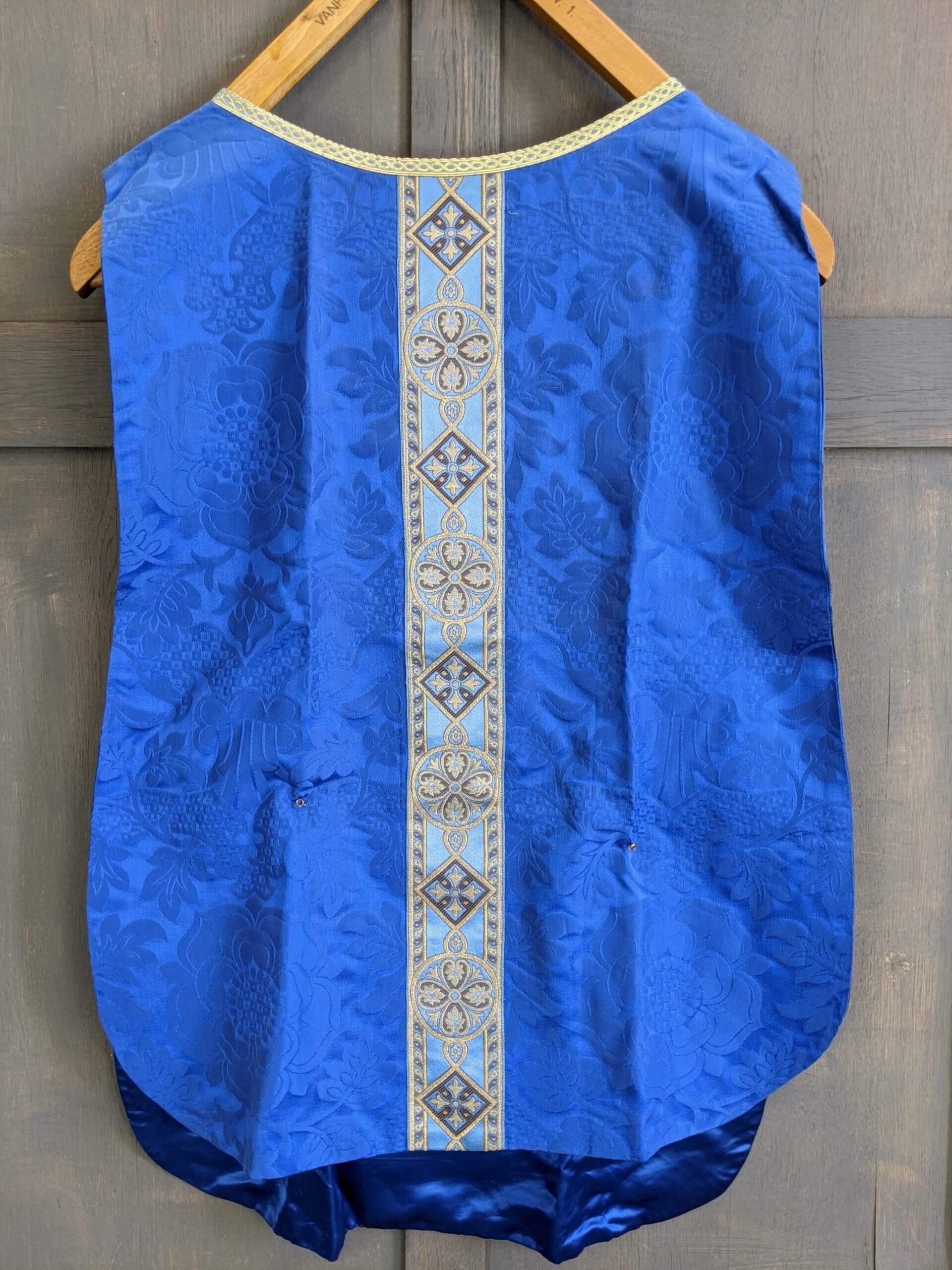 'Servers Tunic Royal Blue' with Gold Detail - Antique Church Furnishings