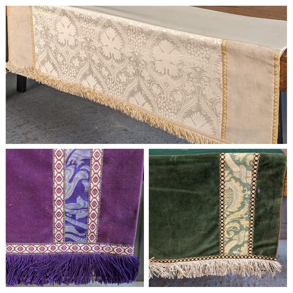 Set of 3 Altar Frontals for a Narrow but Long Communion Credence Table ...