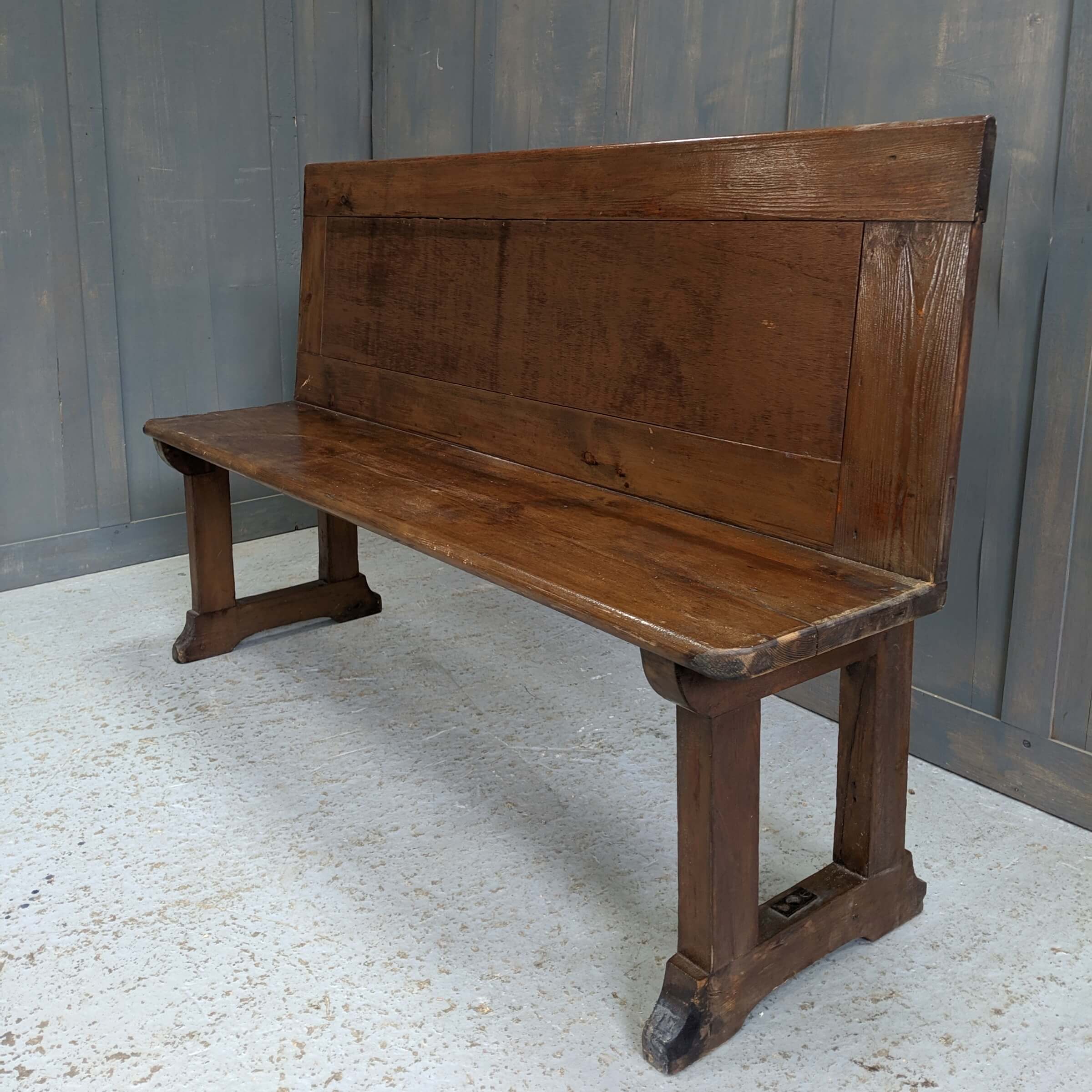 Simple Antique Lightweight Pine Bench from Providence Chapel, Croydon ...