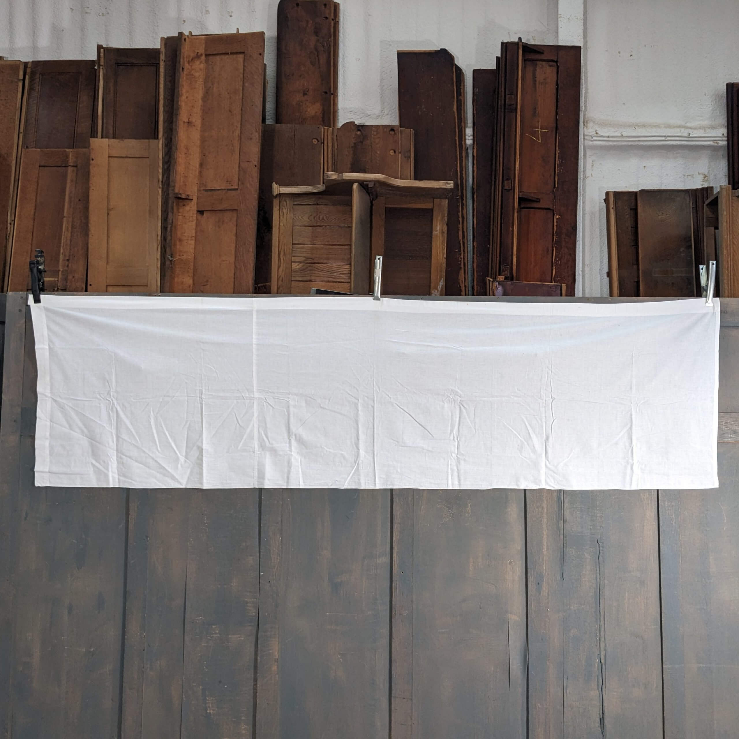 Simple Long White Linen Altar Covering Cloth (SOLD) - Antique Church ...