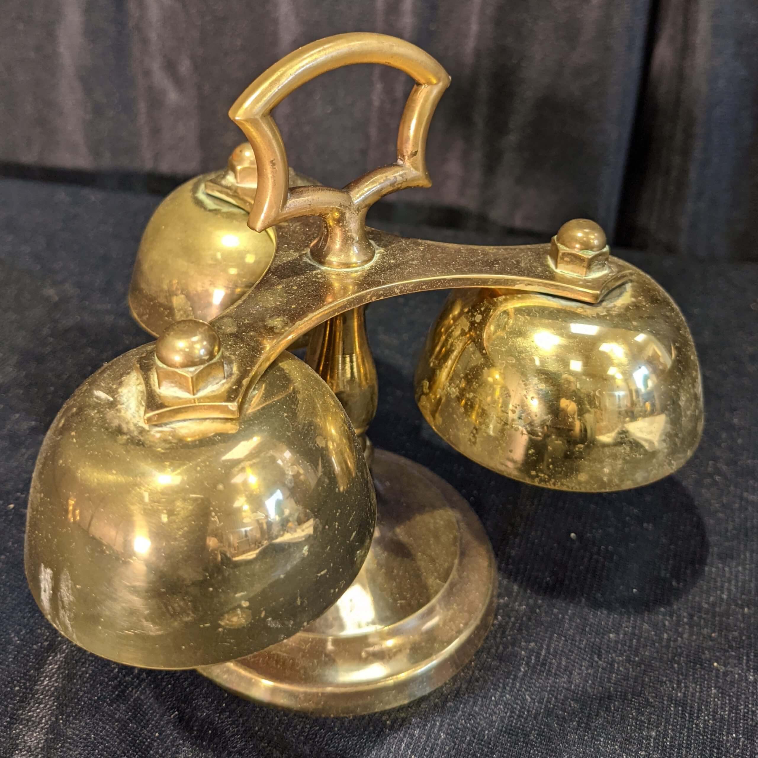 St George's Preston Classic Vintage Three Bell Brass Altar Sacring Chimes Sanctus Bells (SOLD ...