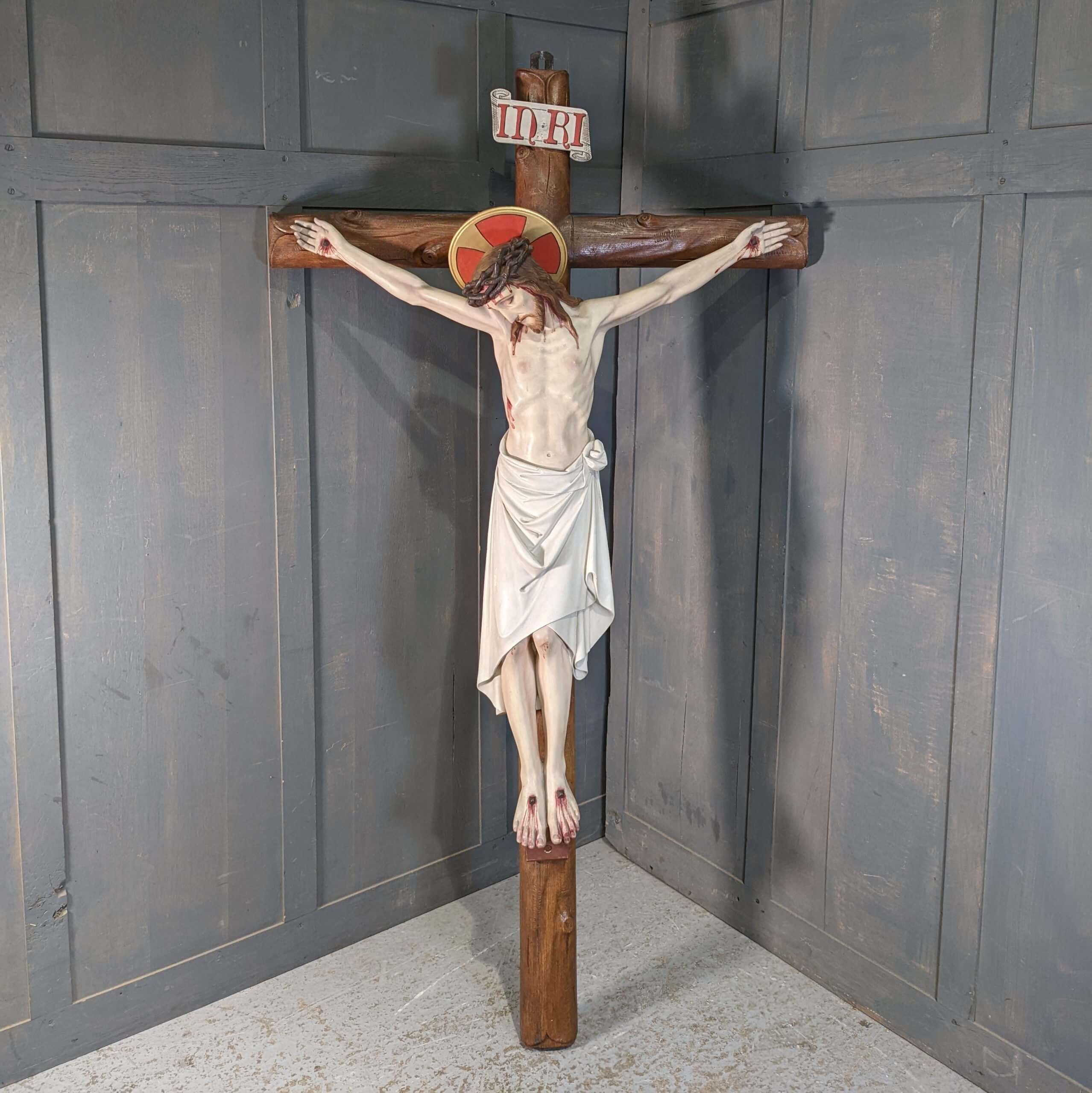 Stunning Very Large Antique Crucifix from French Convent (SOLD ...