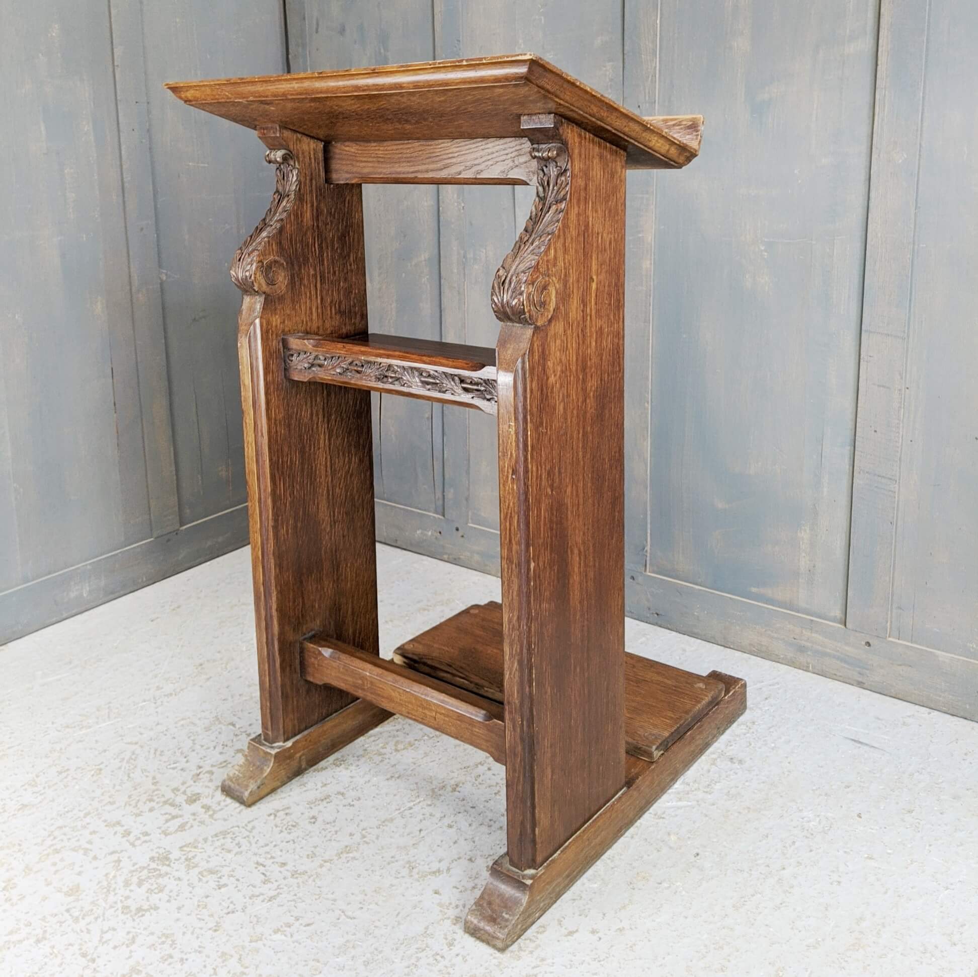 Tall Antique Baroque Carved Prie Dieu Prayer Desk from the Savoy Royal ...