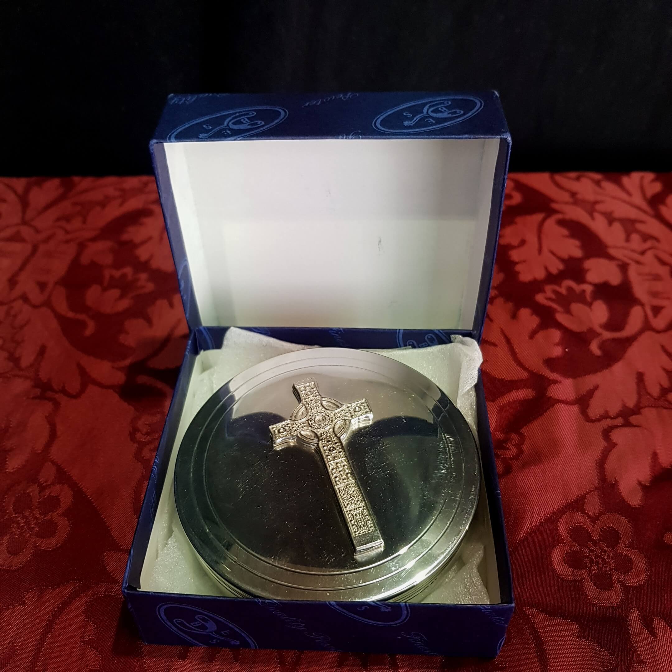 Unused Edwin Blyde Polished Pewter Wafer Box (SOLD) - Antique Church ...