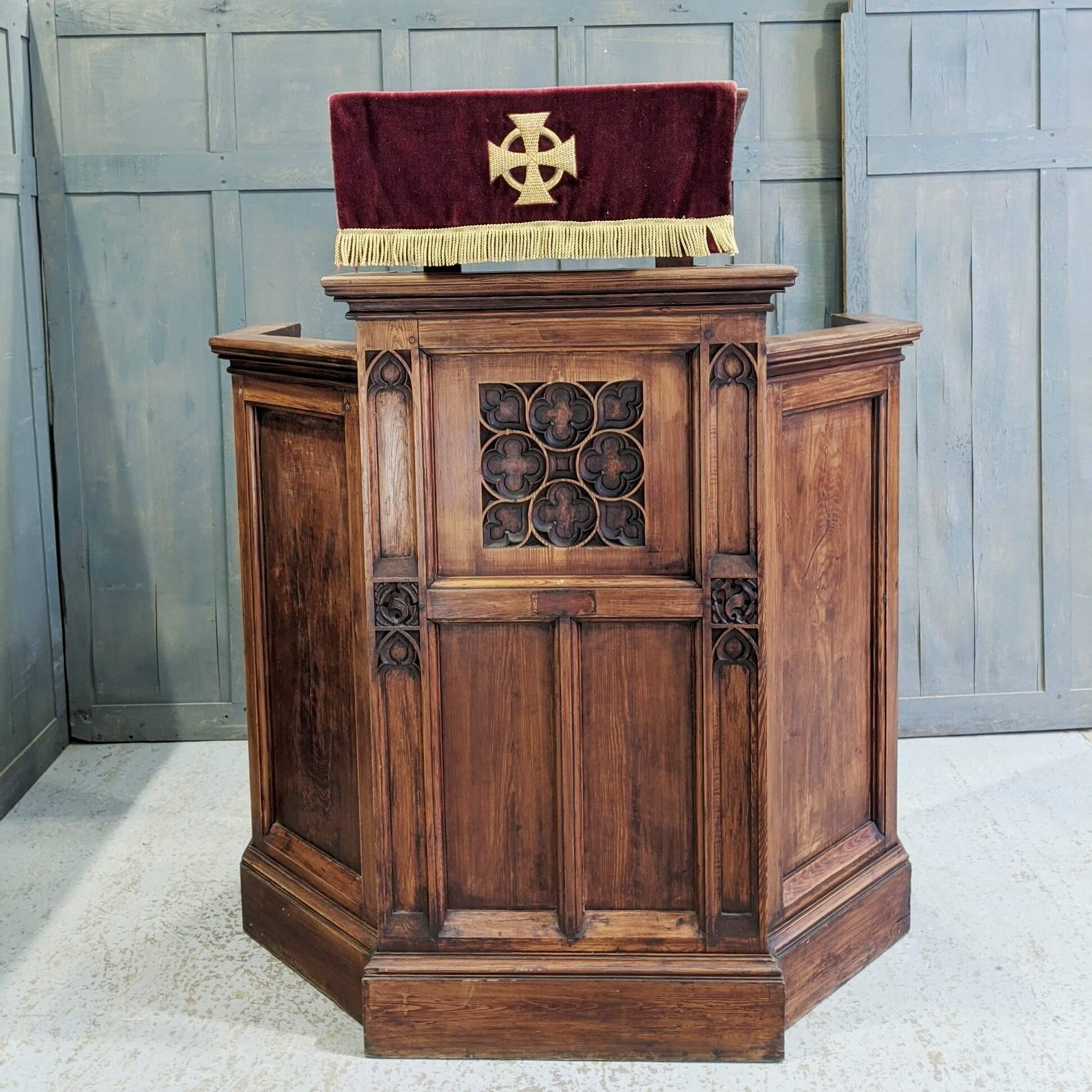 Victorian Gothic Pine Pulpit from Sandon Road Methodist Church ...