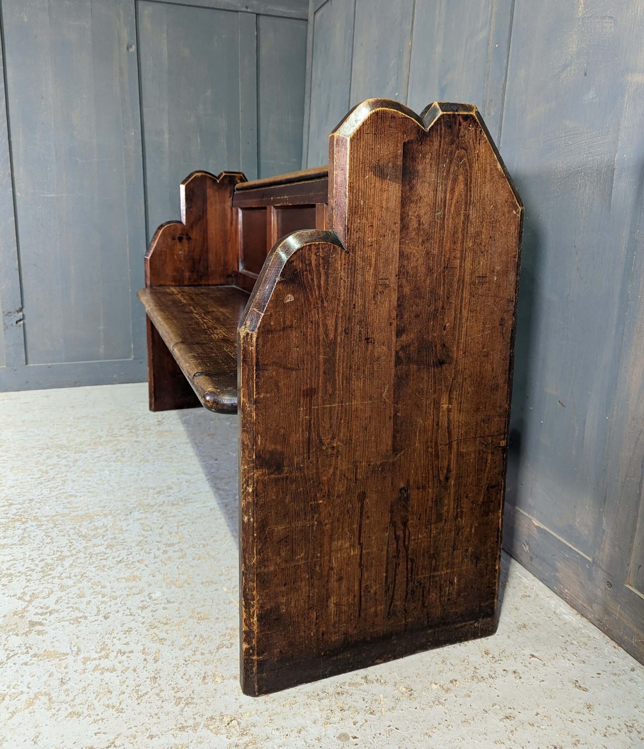 Victorian Panel Back Pine Pews with Curved Ends from St Nicholas Great ...