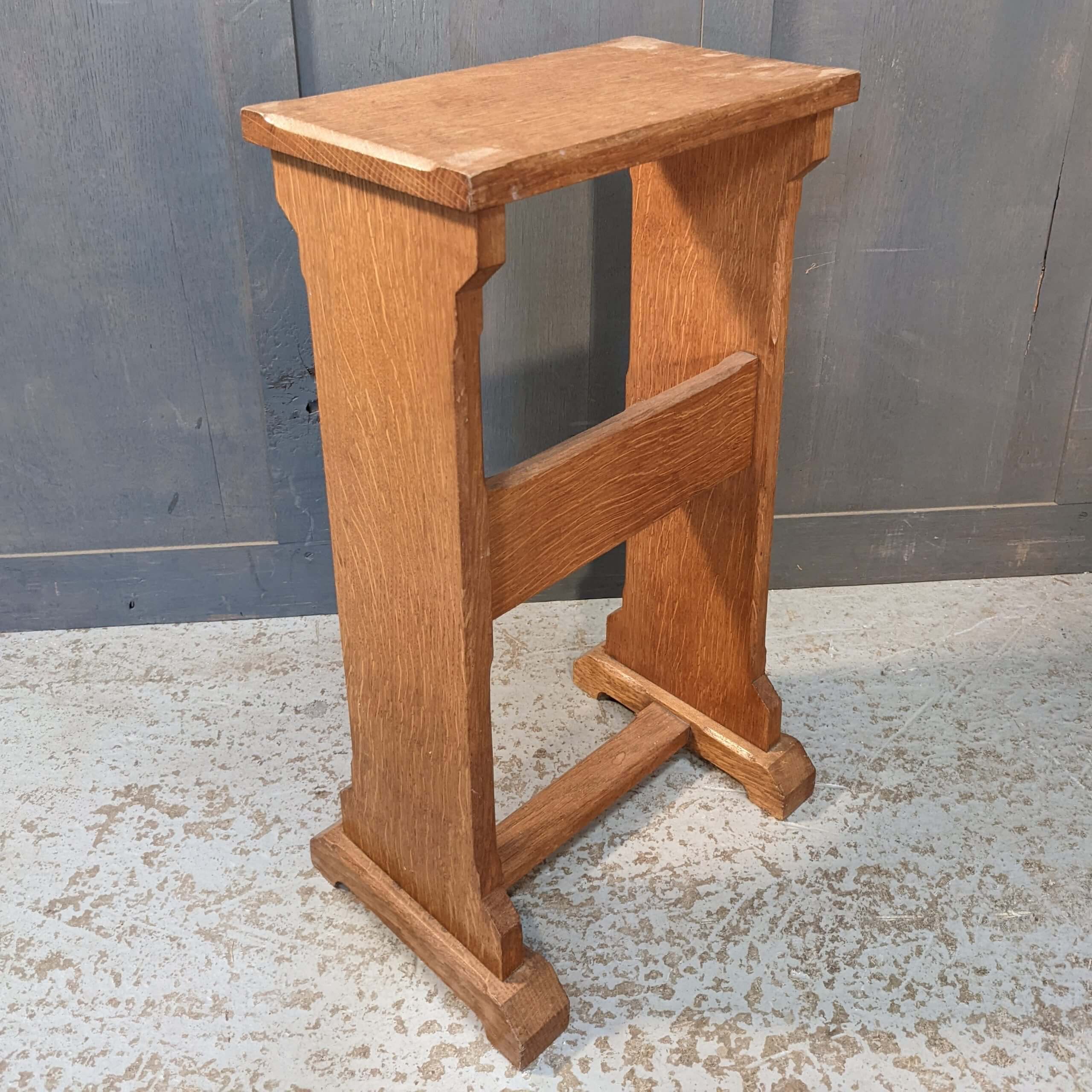 Vintage 1950's Solid Oak Credence Table with Shelf (SOLD) - Antique ...