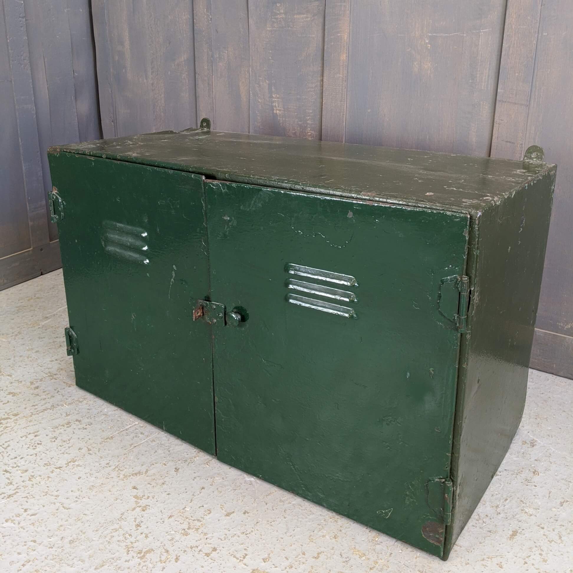 WW2 Era Vintage Green Painted Cupboard Locker Cabinet with Shelf (SOLD ...