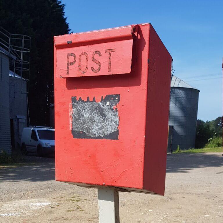 Steel and Cast Iron Post Box with Lift Up Flap & Lockable Tray (SOLD ...