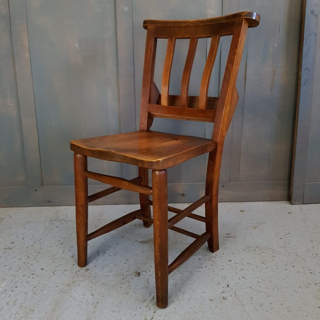 Westcliffe Elm and Beech 1920's Slatback Church Chapel Chairs (SOLD ...