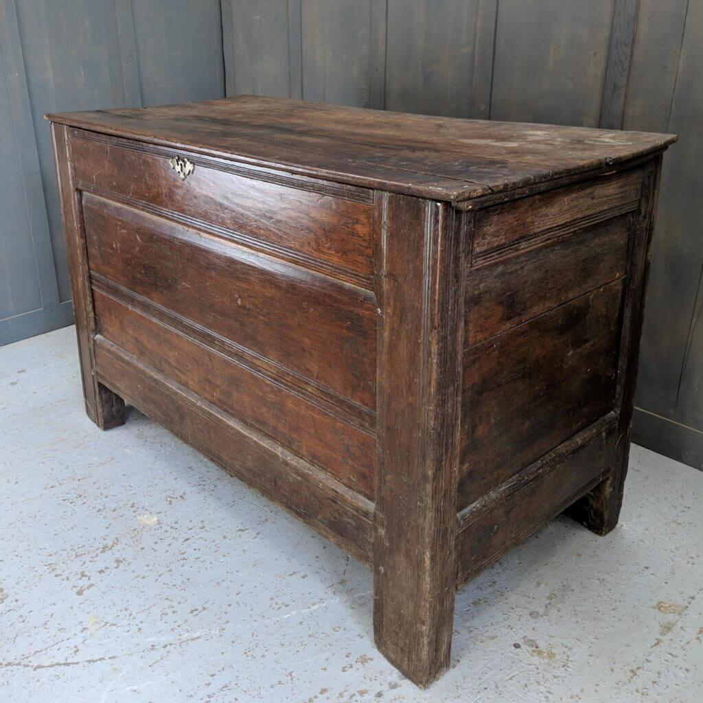 Giant Massively Heavy Antique 18th Century Oak Coffer Blanket Box (SOLD ...