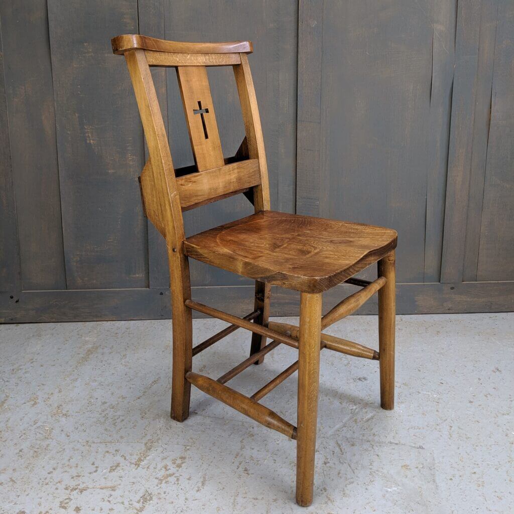 Premium Elm & Beech Cross Back Church Chapel Chairs (SOLD) - Antique ...