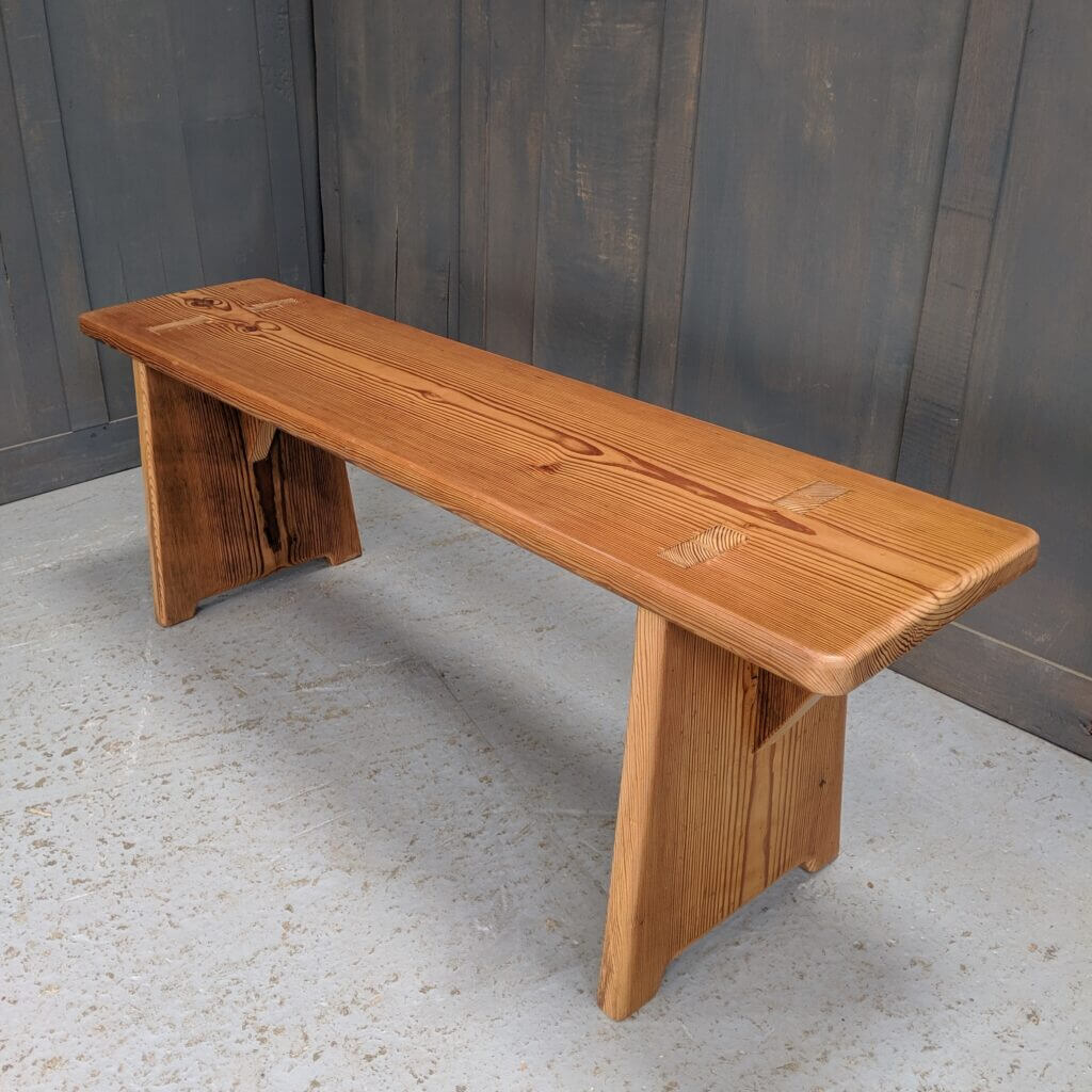 Fleur de Lys 1860's Antique Pine Church Pews Benches from St Faith's ...