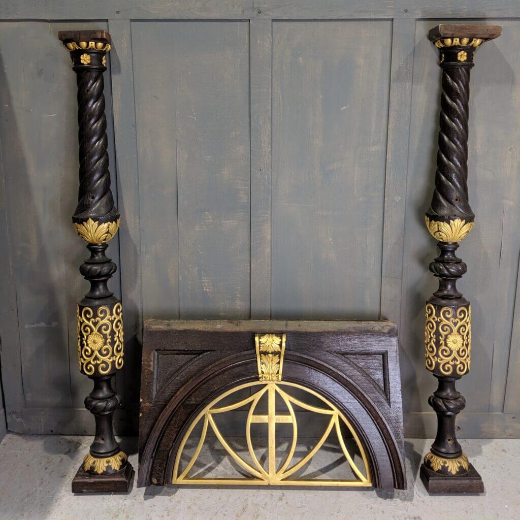 Large Decorative Antique Architectural Elements Comprising Columns ...