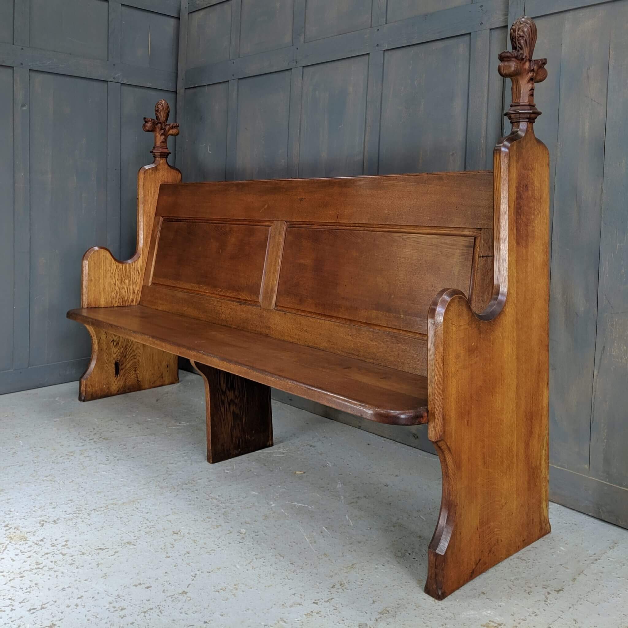 Westcliffe-On-Sea Edwardian Golden Oak High Back Church Choir Pew (SOLD ...