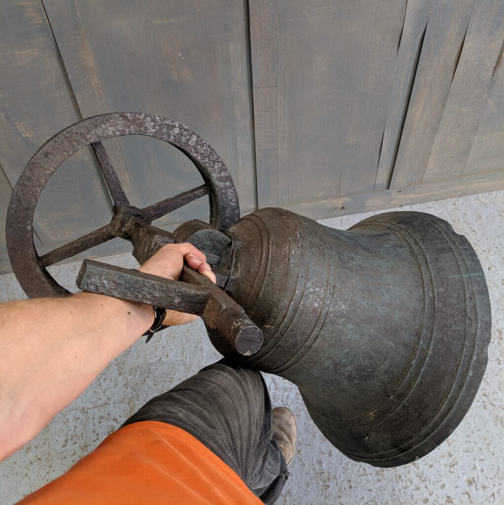 Movie Prop Fibre Glass Full Size Church Bell & Pulley - lift with one ...